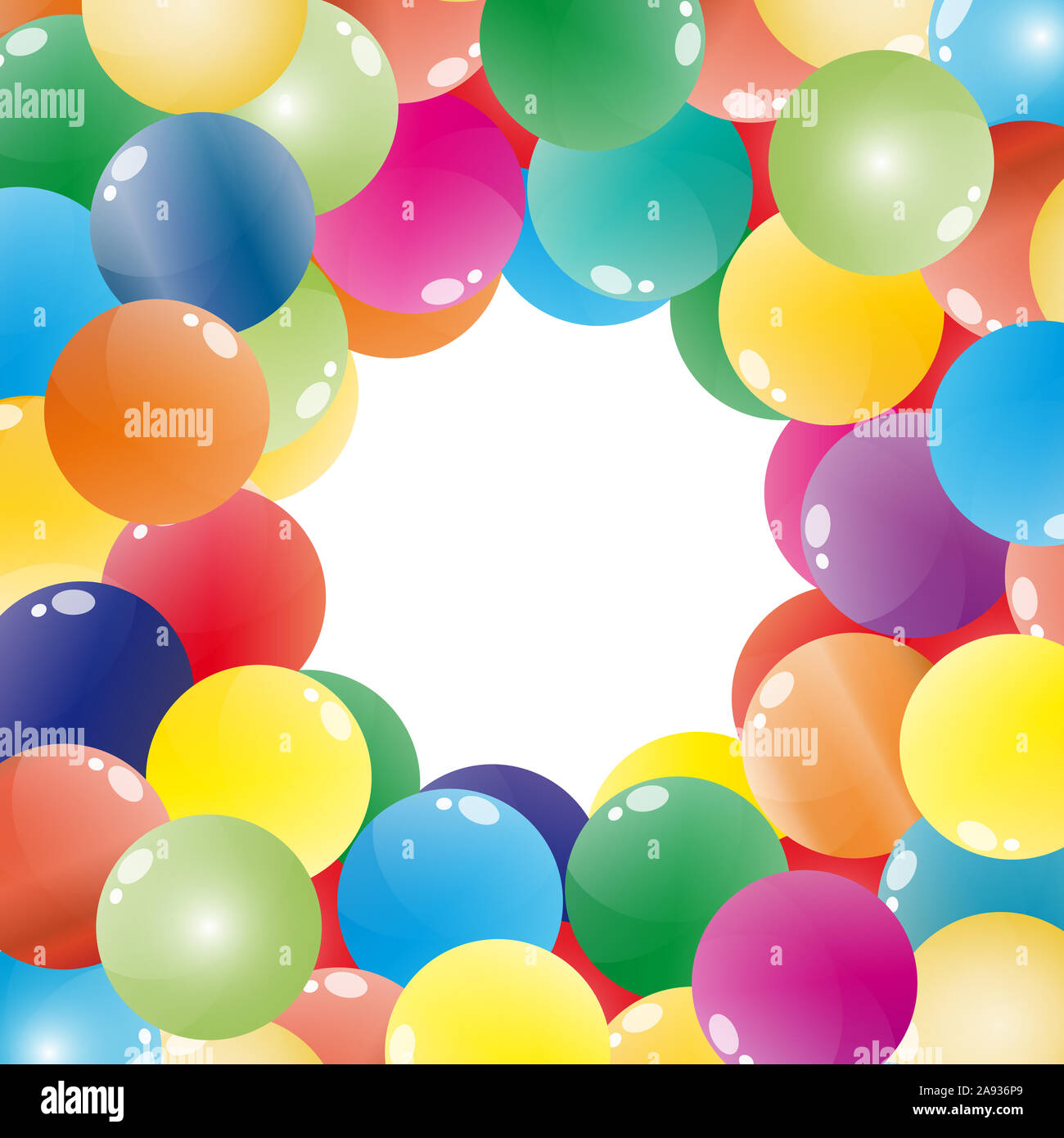 Frame template balloons illustration hi-res stock photography and ...