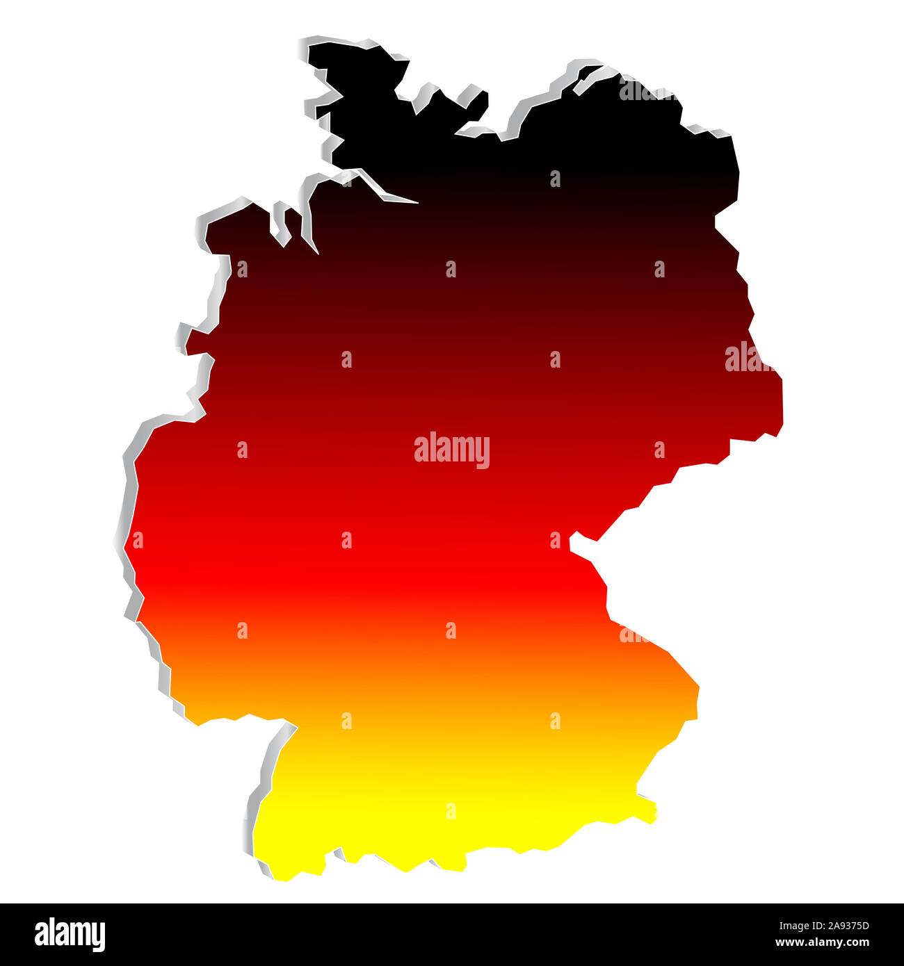 Germany silhouette map hi-res stock photography and images - Alamy