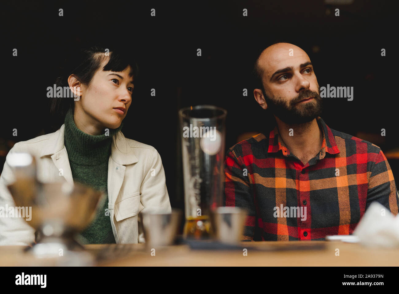 Friends in restaurant Stock Photo - Alamy