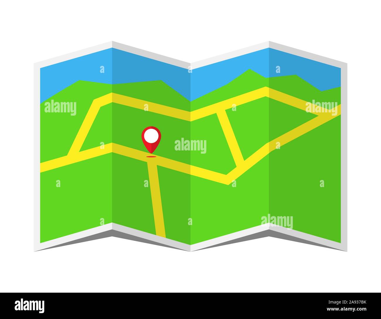 Map of the area with a red dot geolocation Stock Vector Image & Art - Alamy