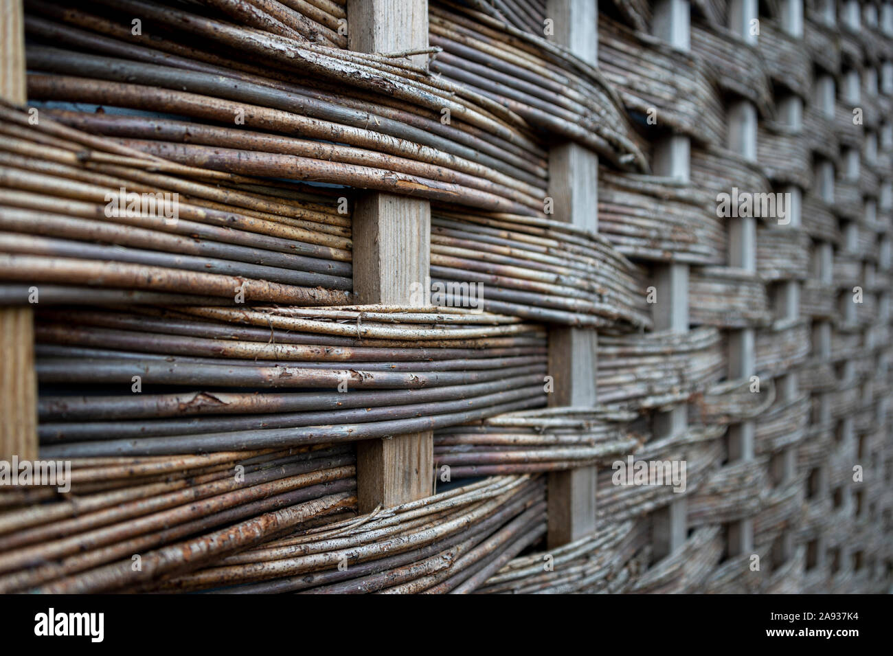 woven wooden fence, texture Stock Photo - Alamy