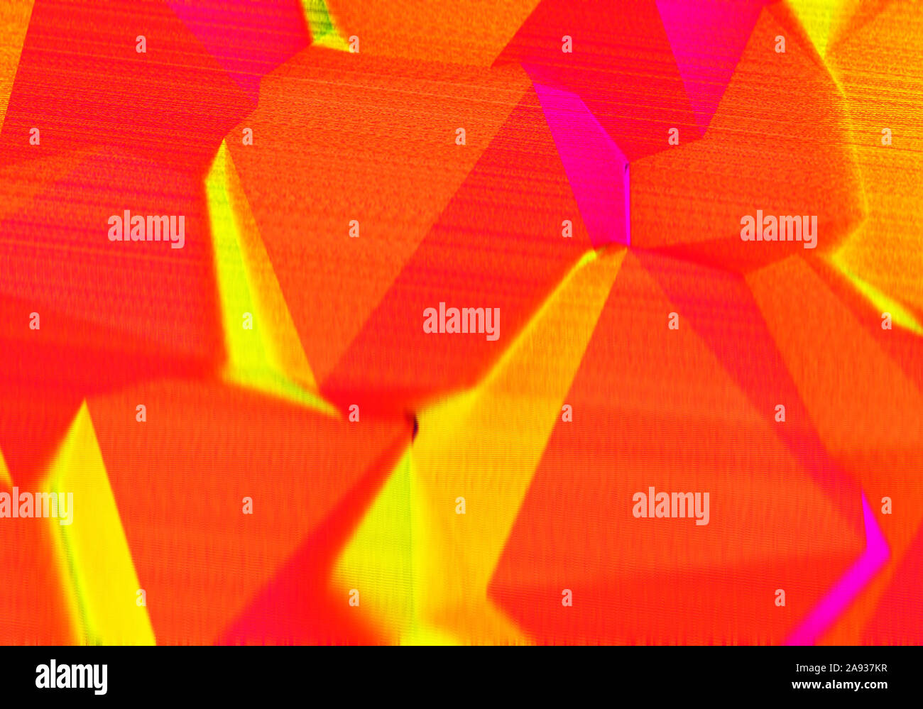 Abstract background with 3D shapes and broken tv glitch effect Stock ...