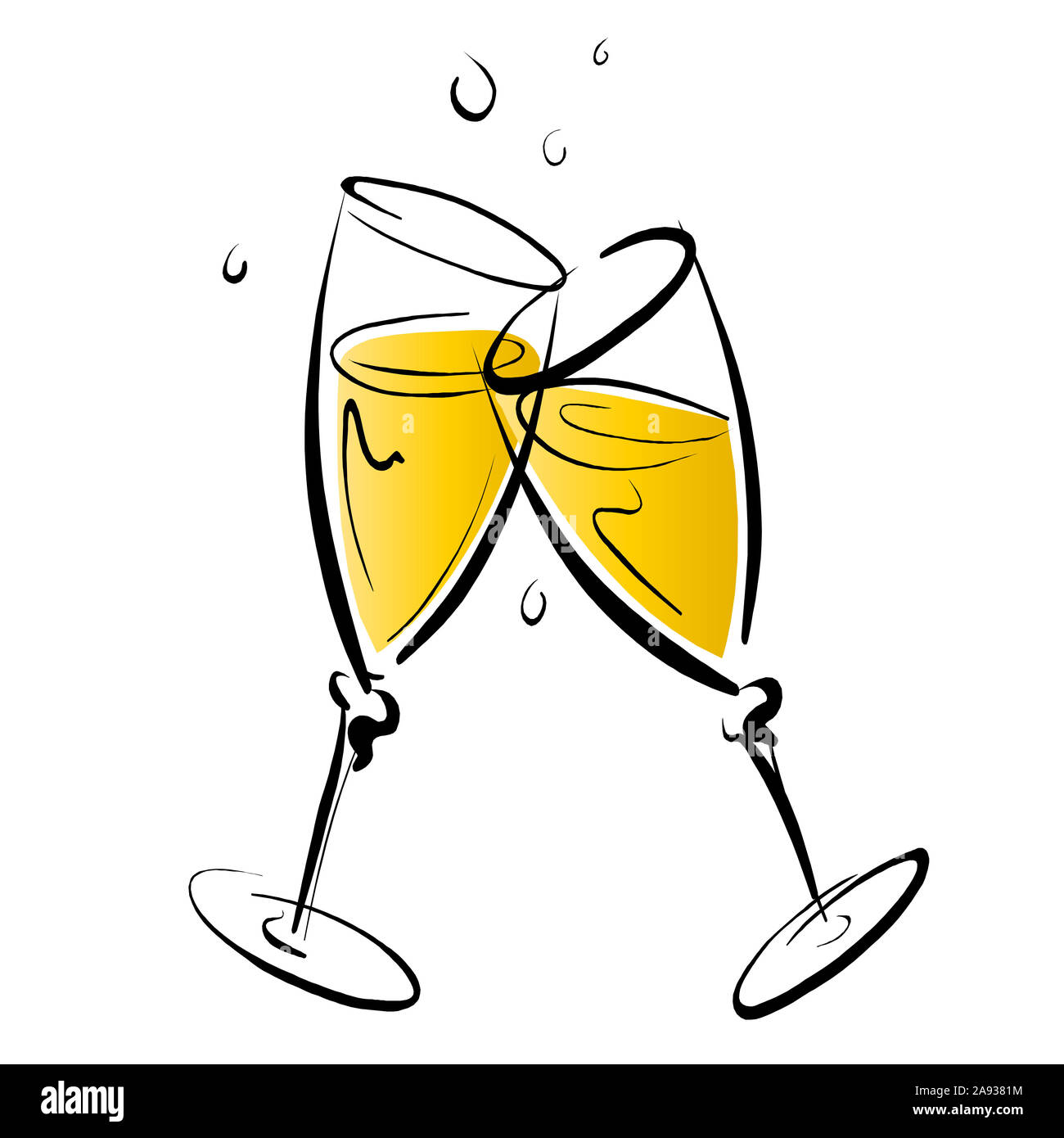 Catering glasses champagne Cut Out Stock Images & Pictures - Alamy