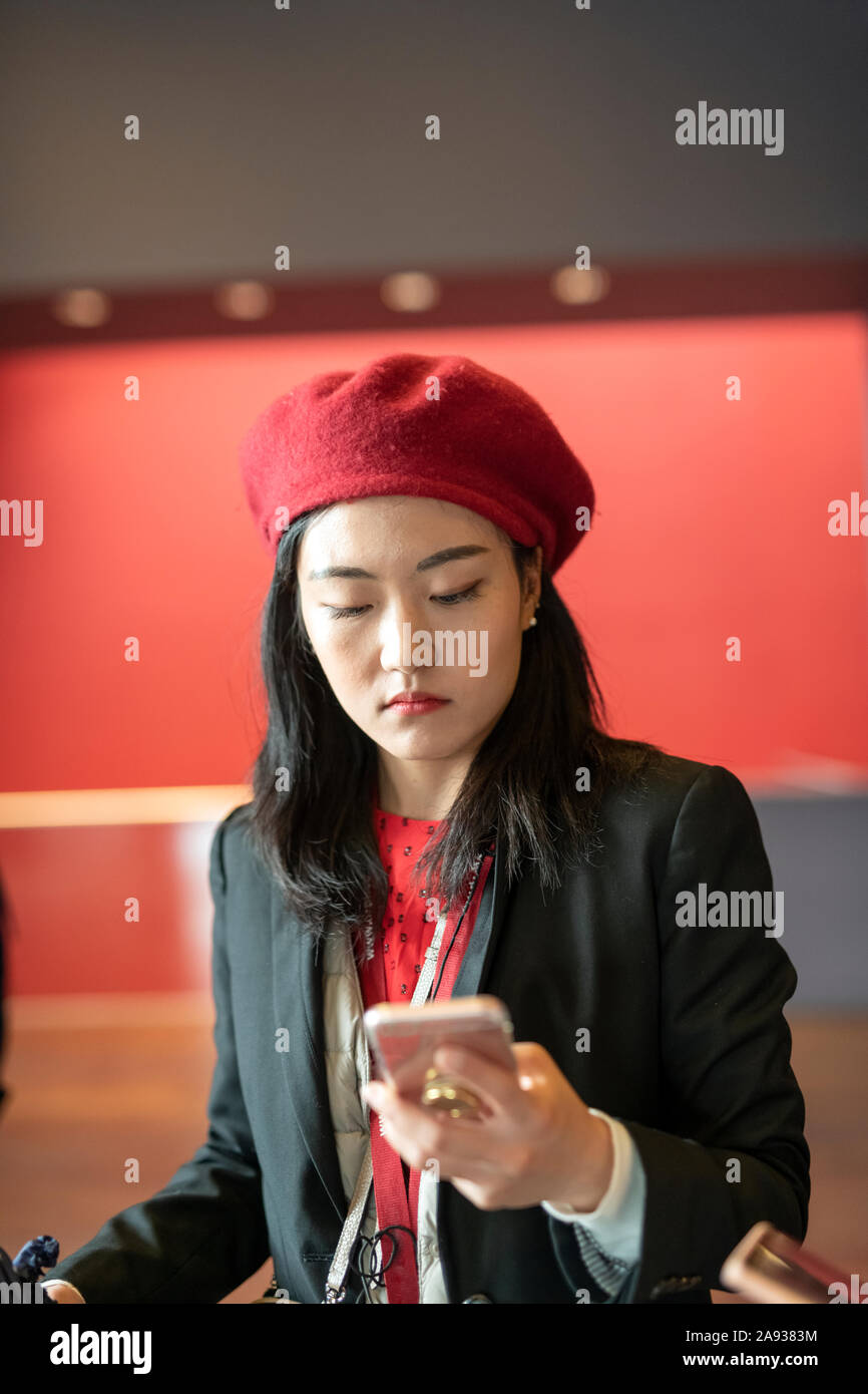 Looking phone france hi-res stock photography and images - Alamy