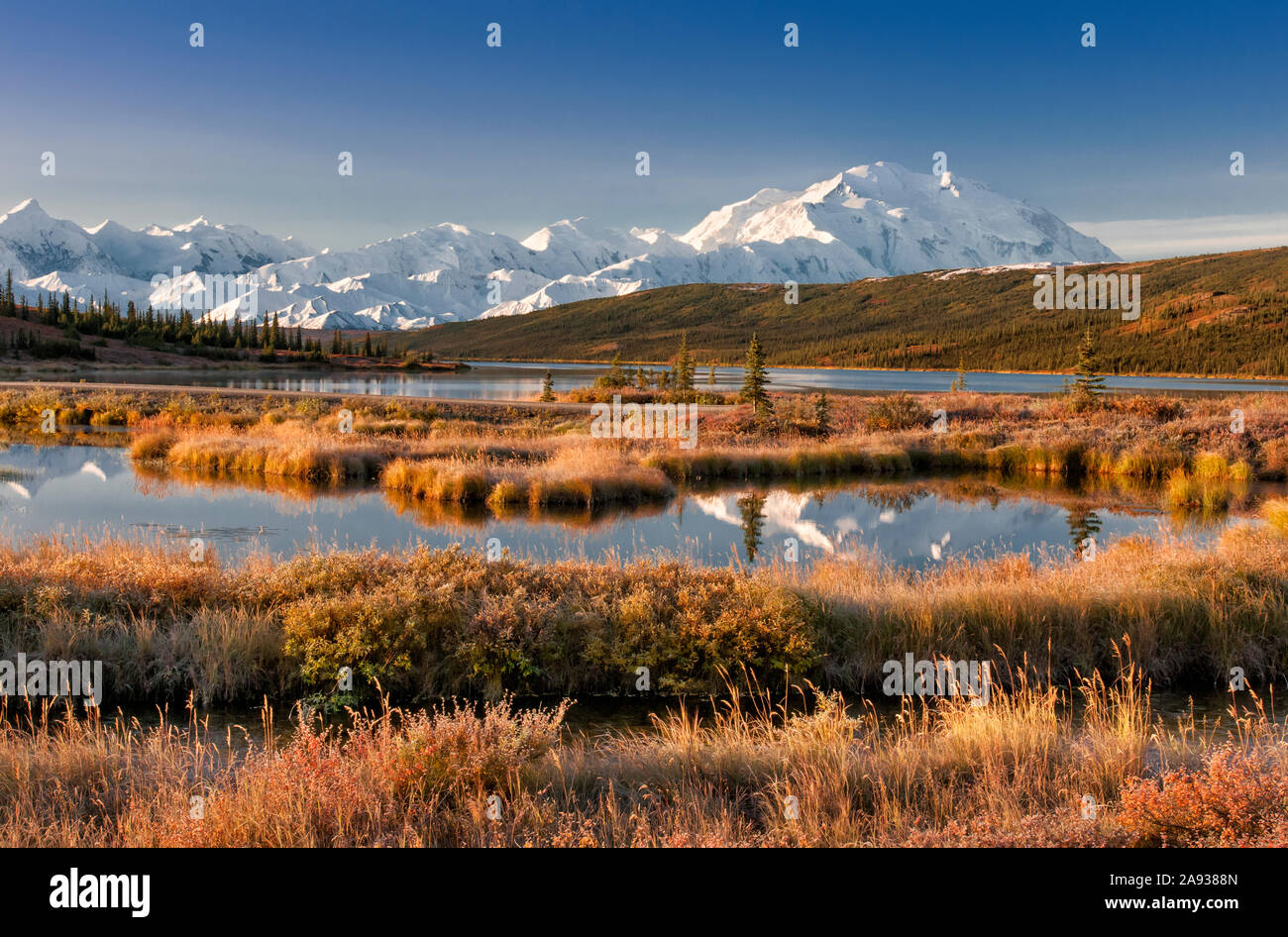 North America; United States; Alaska; Alaska Range Mountains; Denali ...
