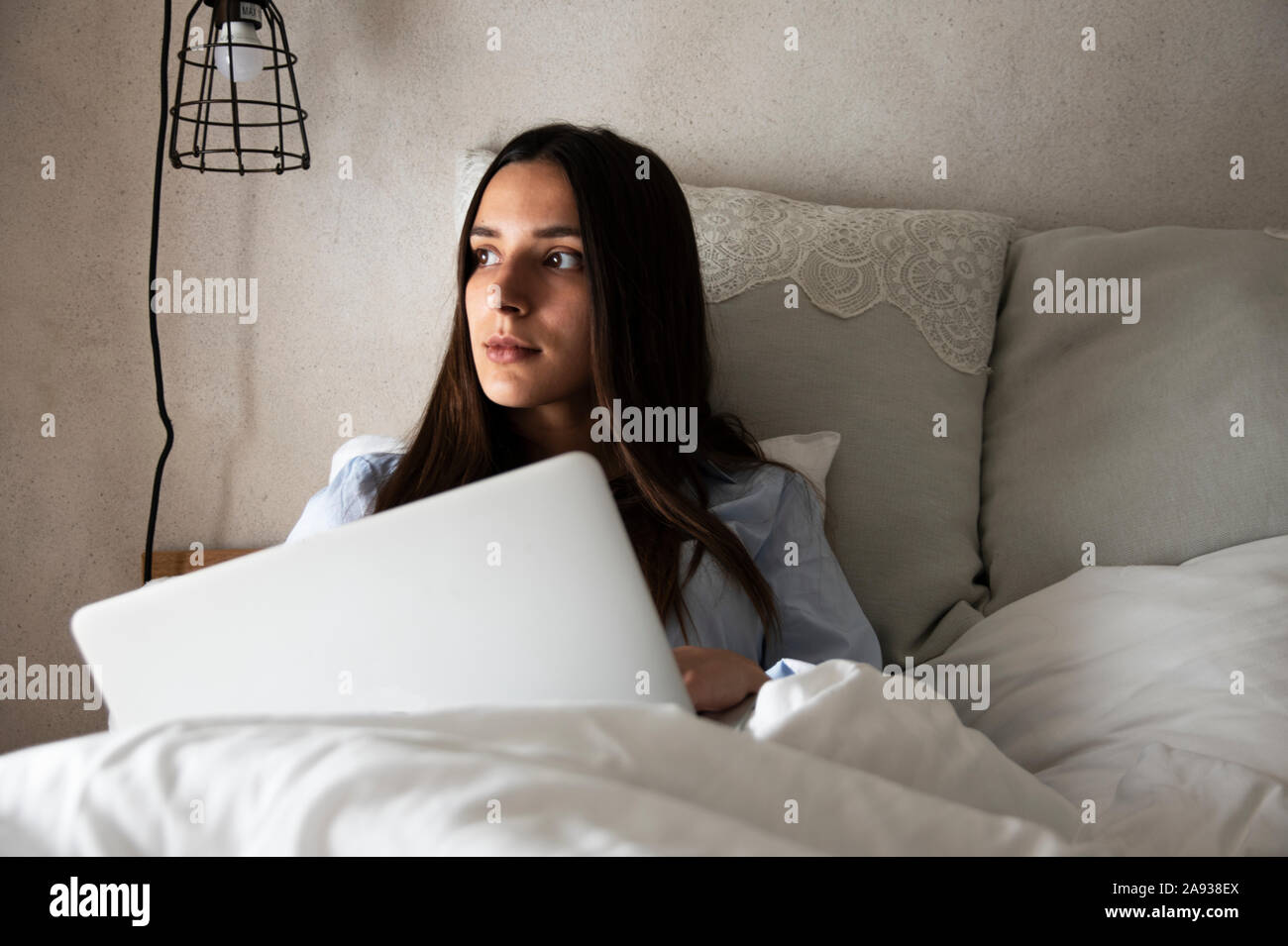Women awake bed hi-res stock photography and images - Alamy