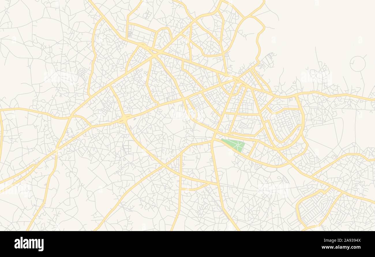 Printable street map of Uyo, Nigeria. Map template for business use ...