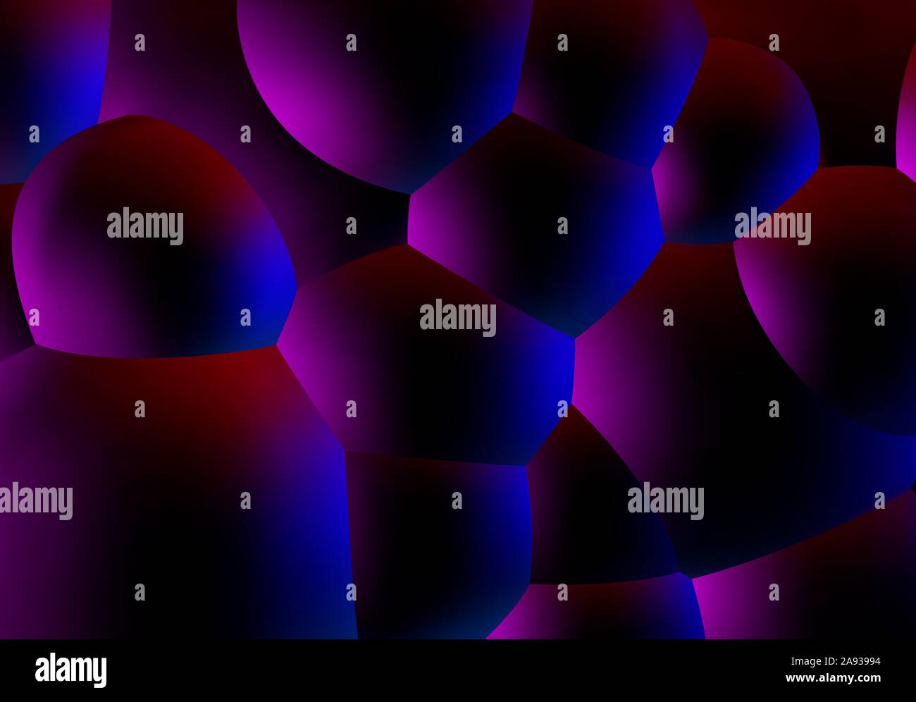 Abstract background with neon glowing boiling liquid balls or foam with ...