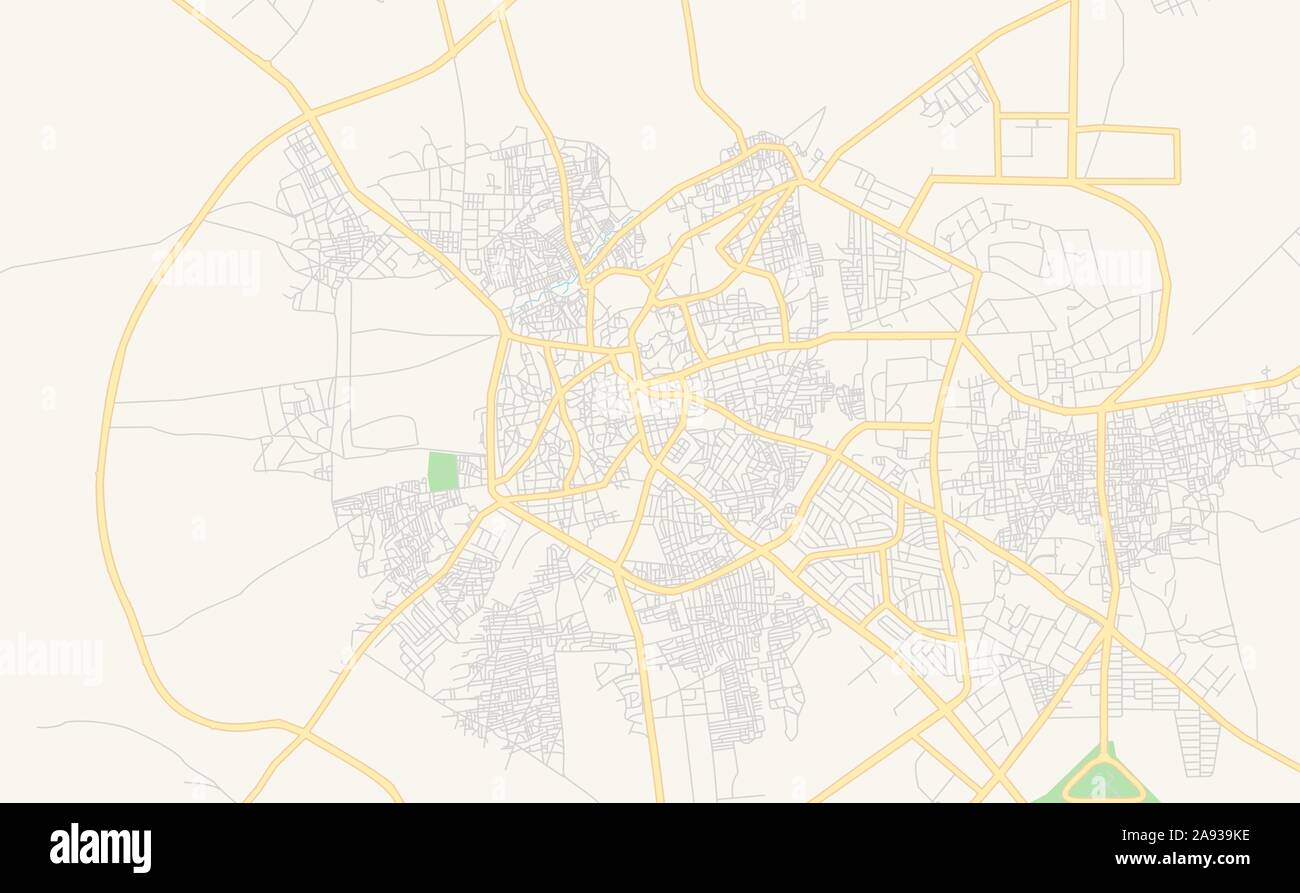 Printable street map of Katsina, Nigeria. Map template for business use ...