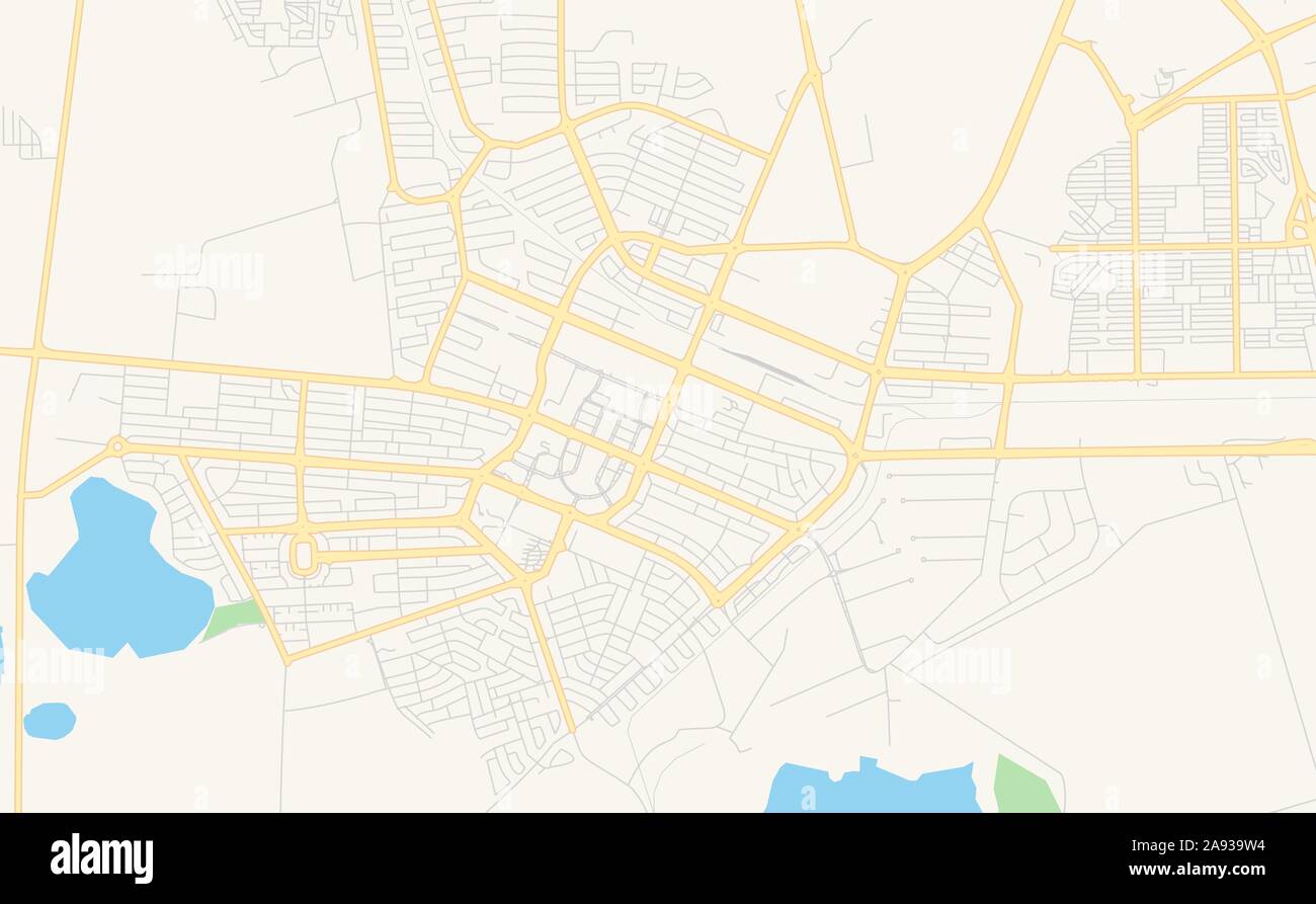 Printable street map of Welkom, South Africa. Map template for business ...