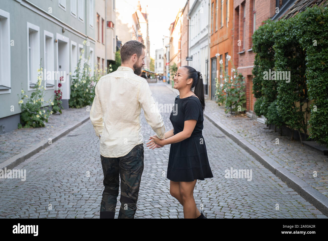 Woman on street hands hi-res stock photography and images - Alamy