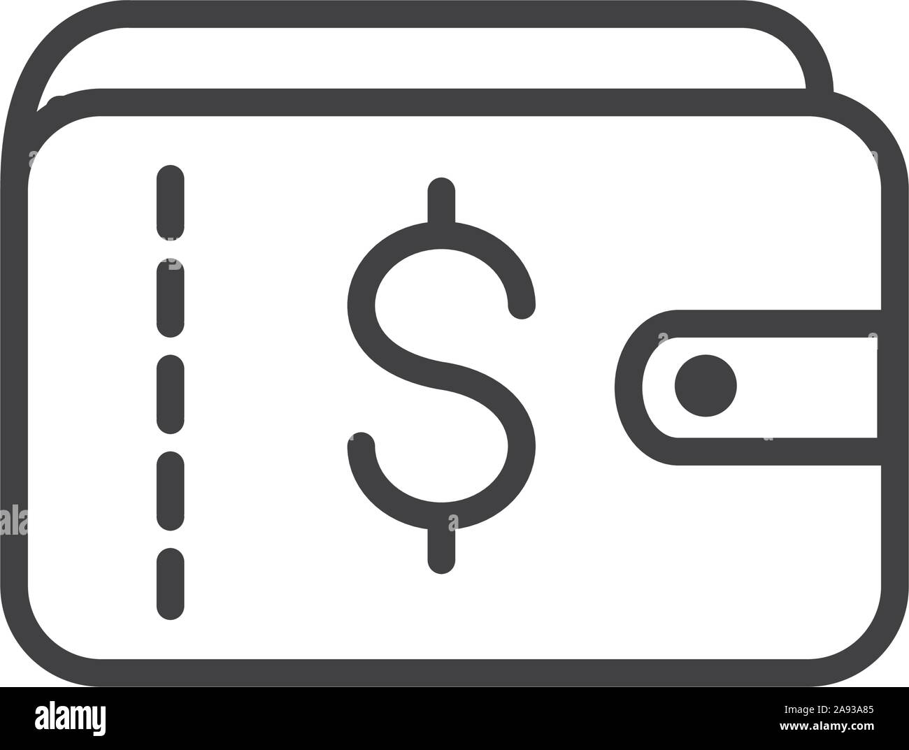 wallet safe finance bank money icon thick line vector illustration ...