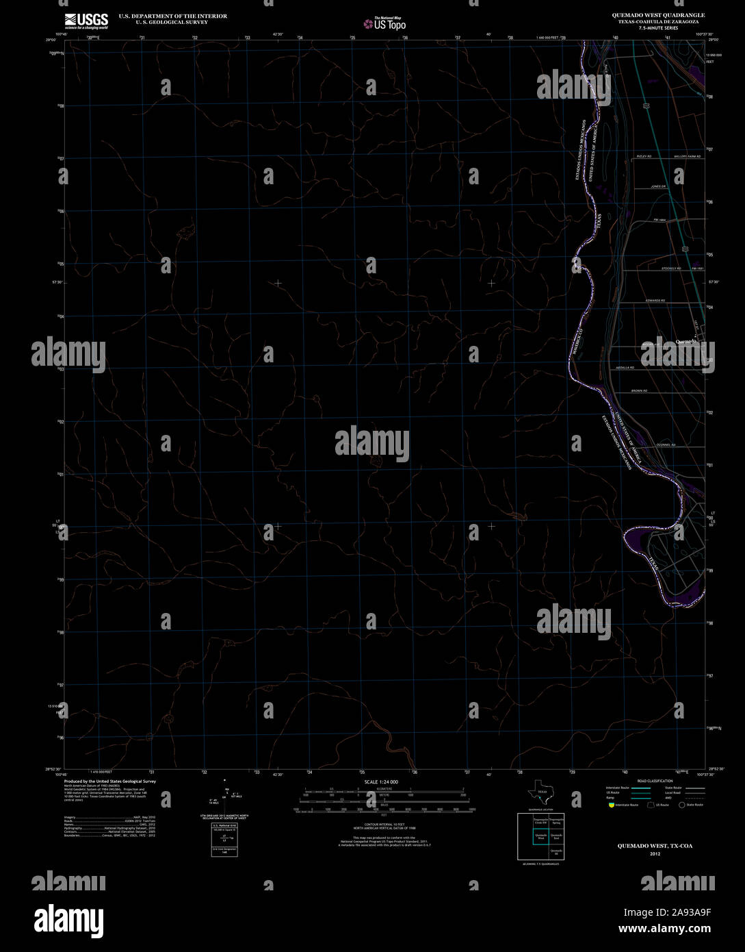 Quemado map hi-res stock photography and images - Alamy