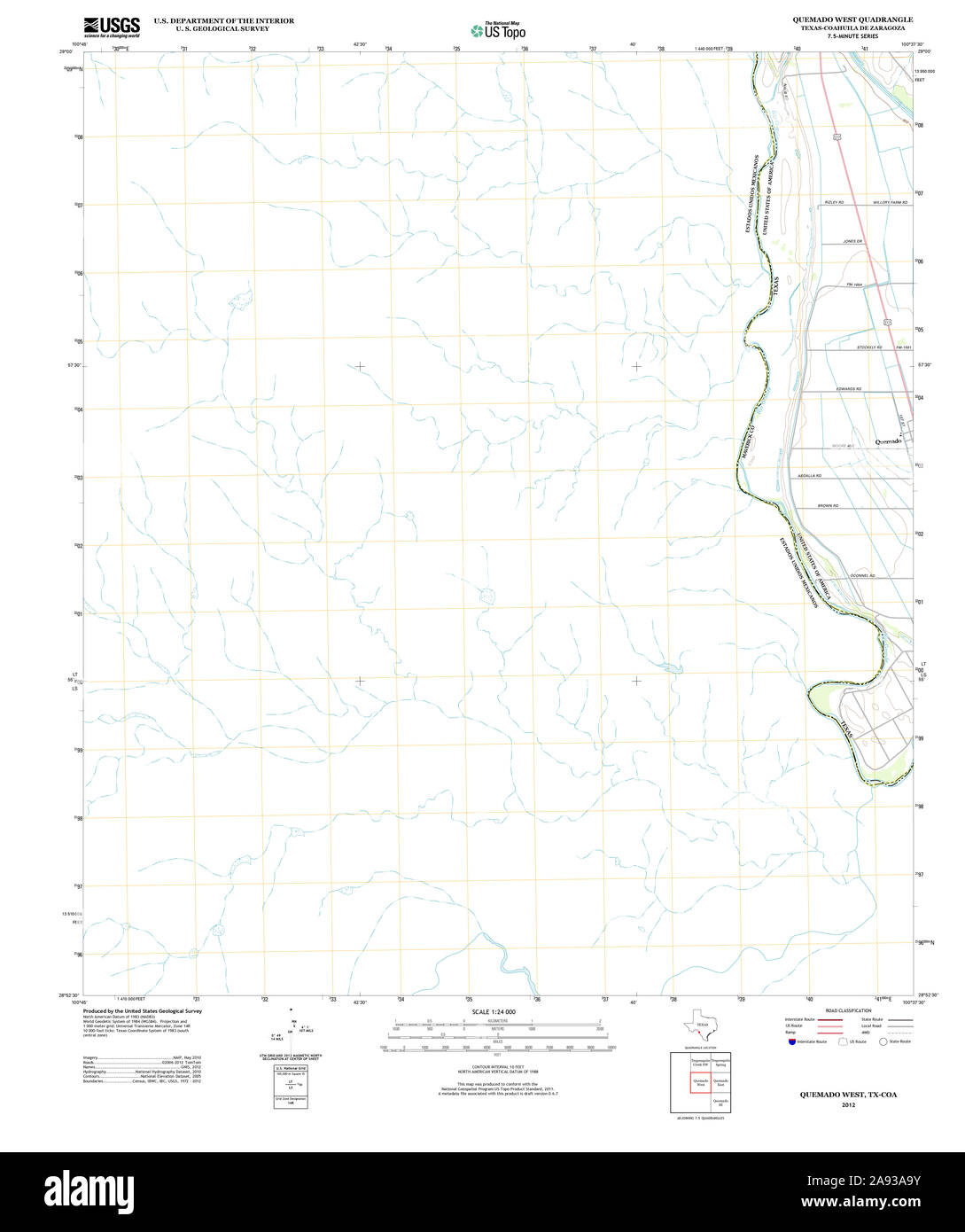 Map of quemado hi-res stock photography and images - Alamy