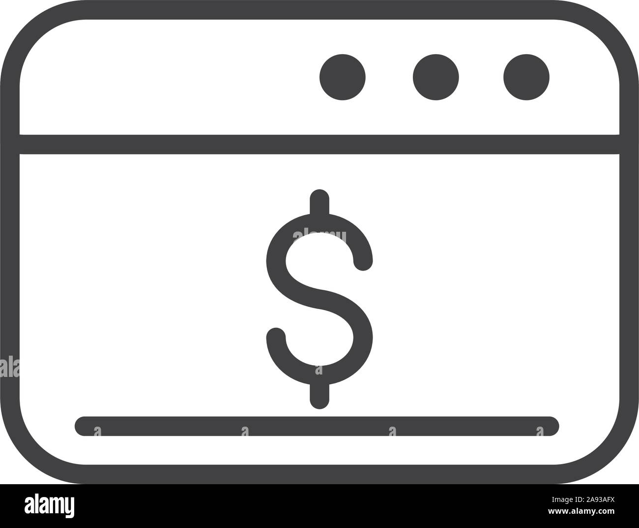 website finance bank money icon thick line vector illustration Stock ...