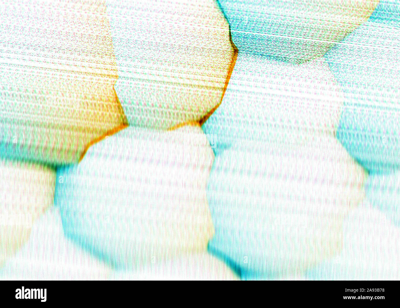 Abstract background with 3D shapes and broken tv glitch effect Stock ...