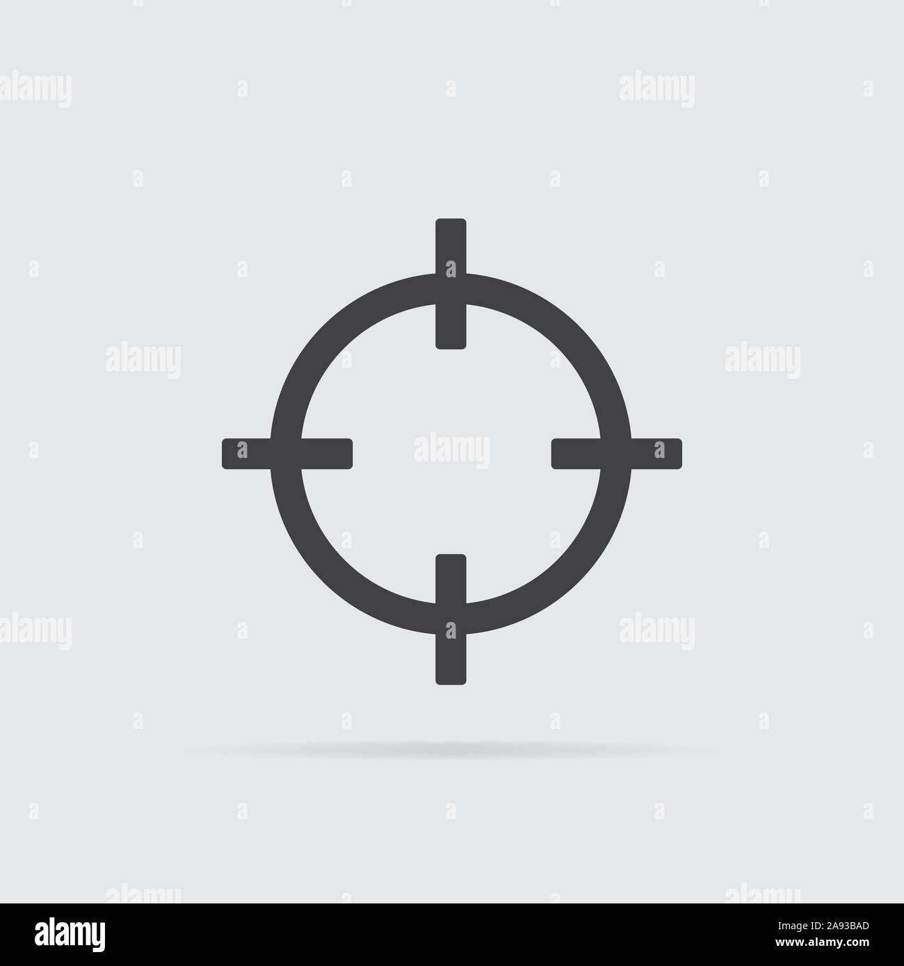 Aim icon in flat style isolated on grey background. For your design ...