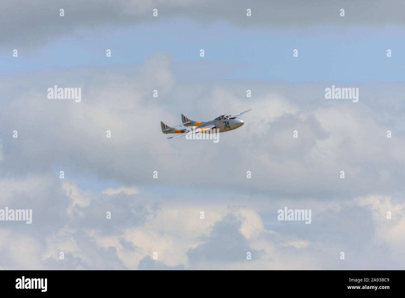 Vintage ex RAF de Havilland T11 Vampire WZ507 British Jet Fighter Stock ...