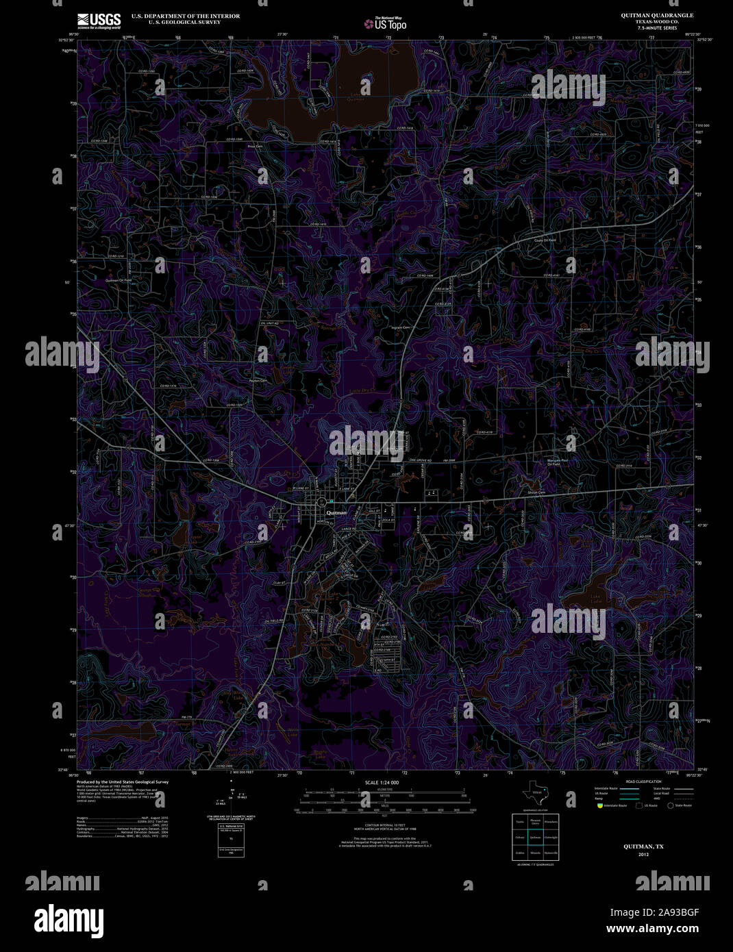 Map of quitman hi-res stock photography and images - Alamy