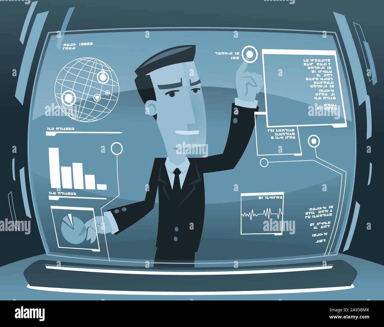 Visual touch screen Stock Vector Images - Alamy