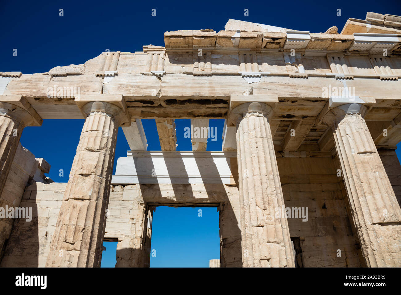 The Propylea atop the Acropolis Stock Photo - Alamy