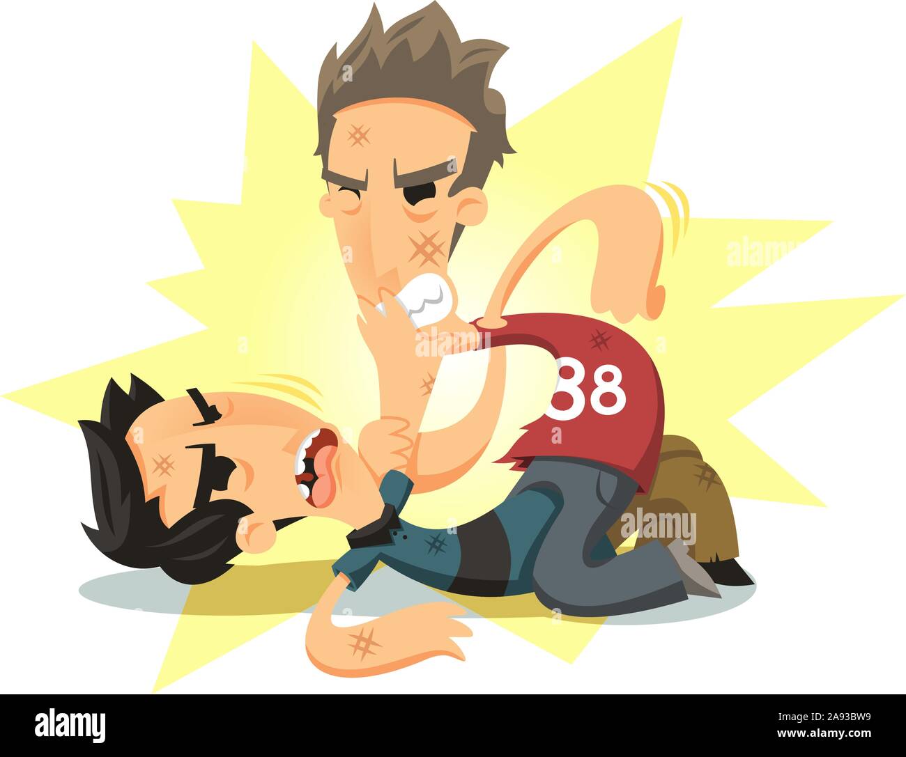 men fist fighting illustration Stock Vector Image & Art - Alamy