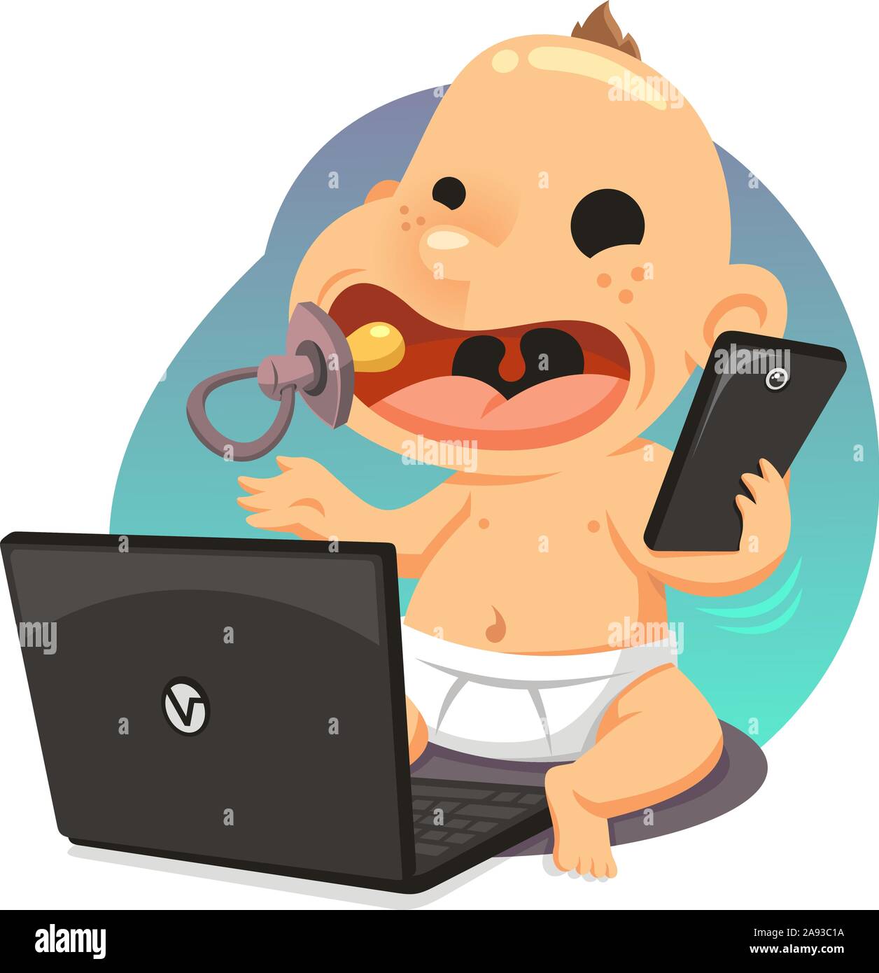 Baby technology Stock Vector Images - Alamy
