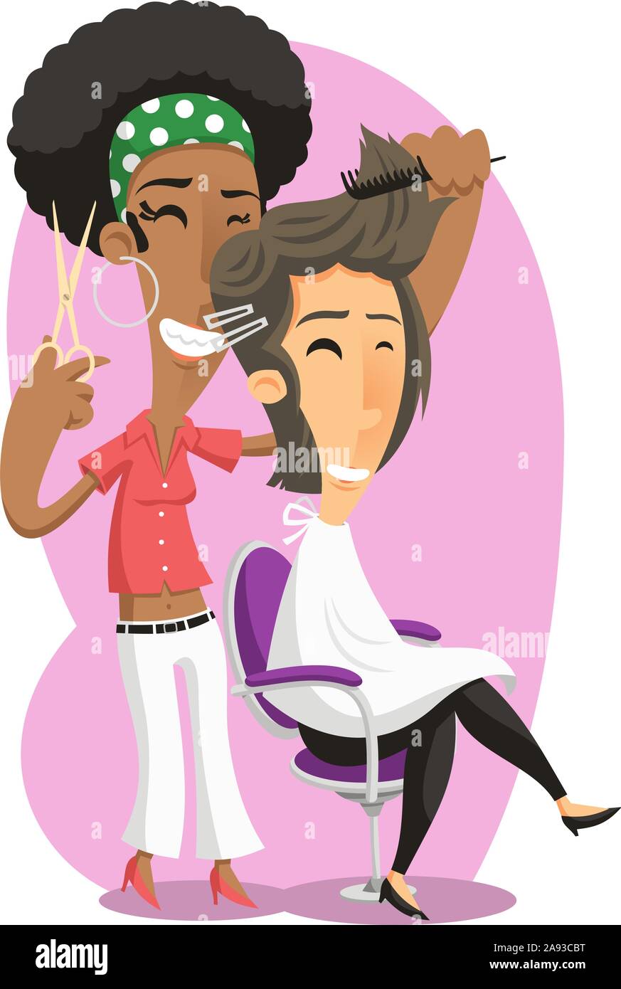 Salon shampoo chair Stock Vector Images - Alamy