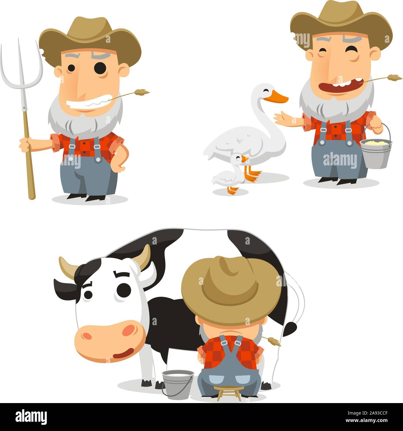 Farmers farm animals Cut Out Stock Images & Pictures - Alamy