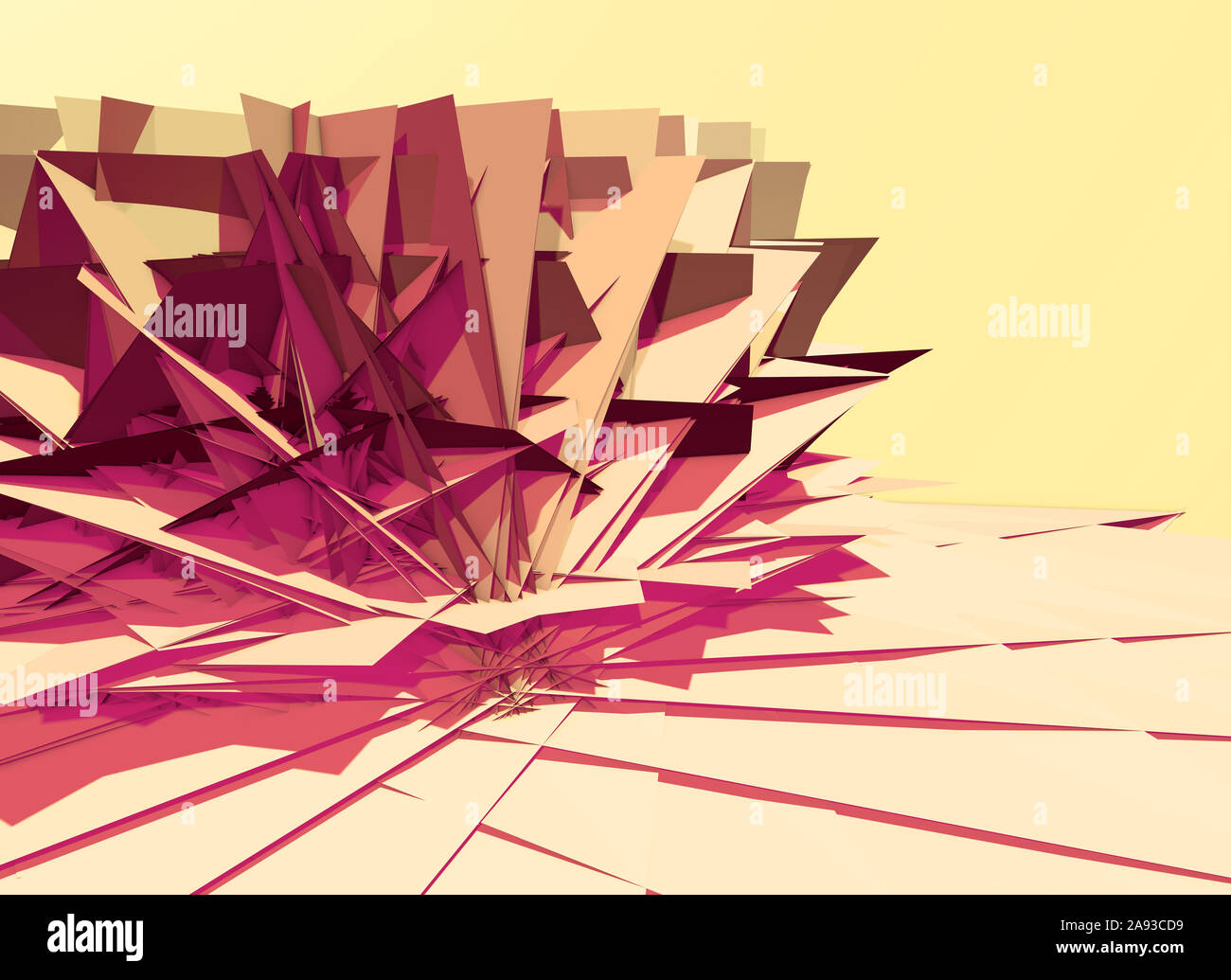 Abstract 3D background with polygons structure, chaotic and sharp Stock ...