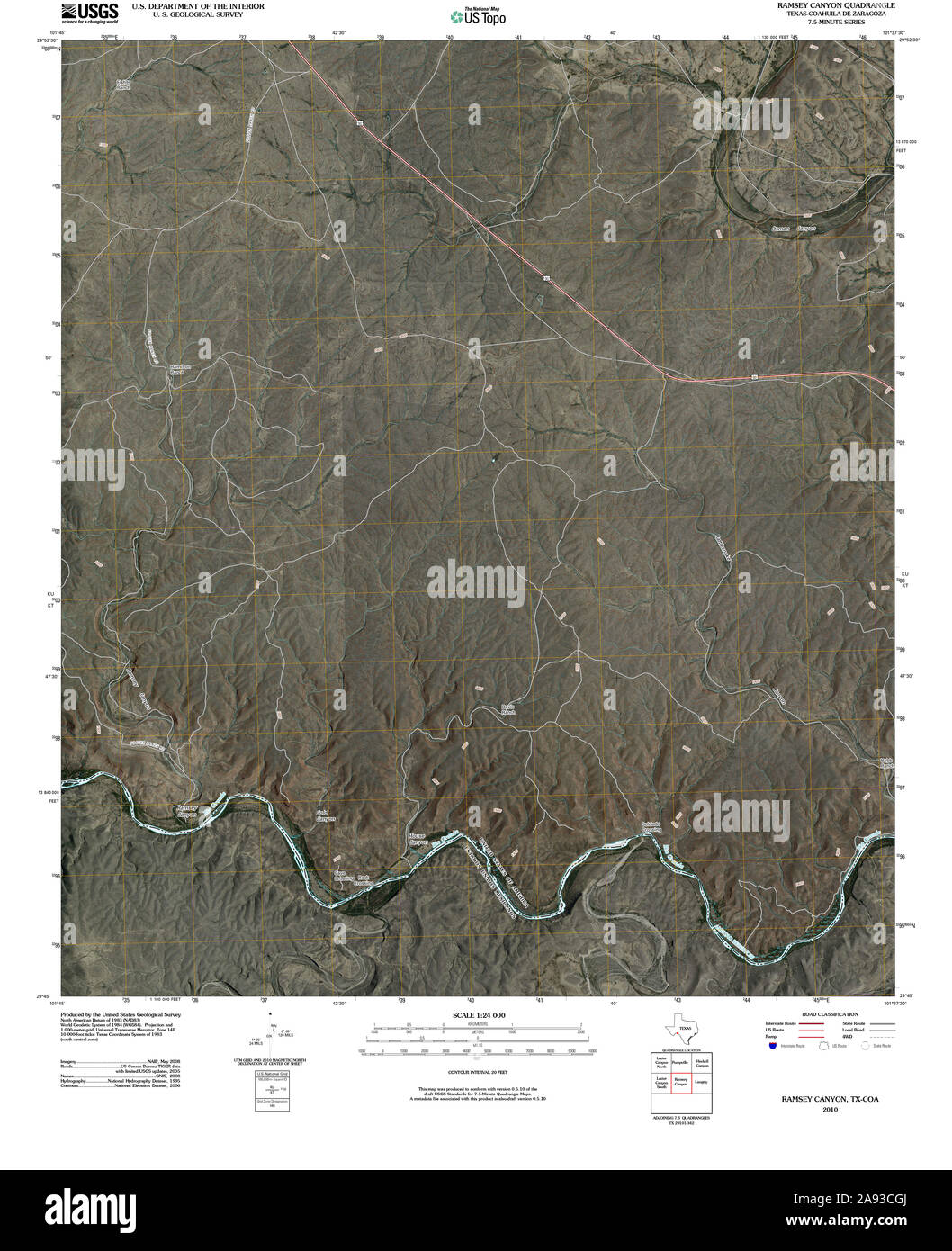 Canyon texas map hi-res stock photography and images - Alamy