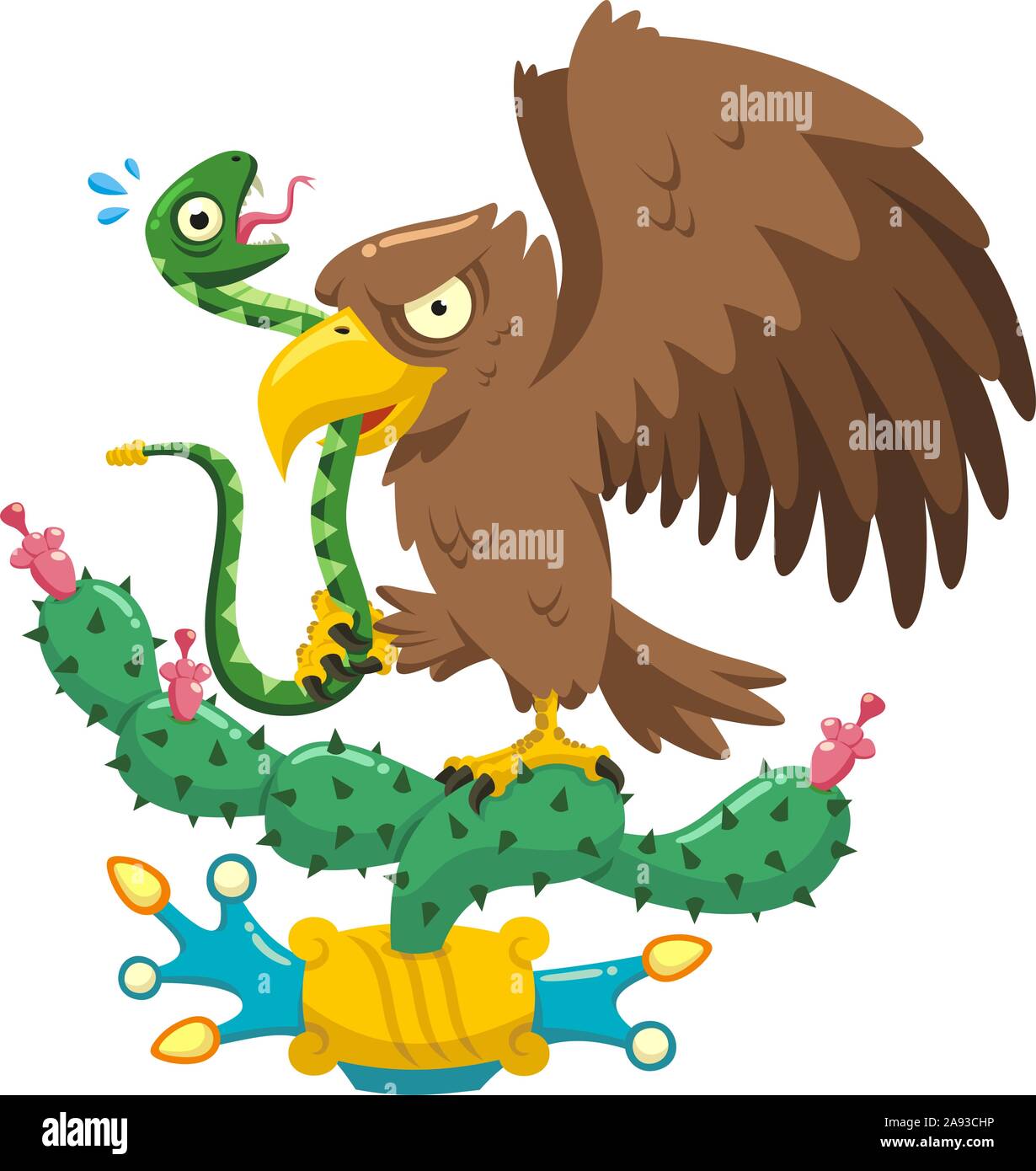 coat of arms of Mexico cartoon illustration Stock Vector Image & Art - Alamy