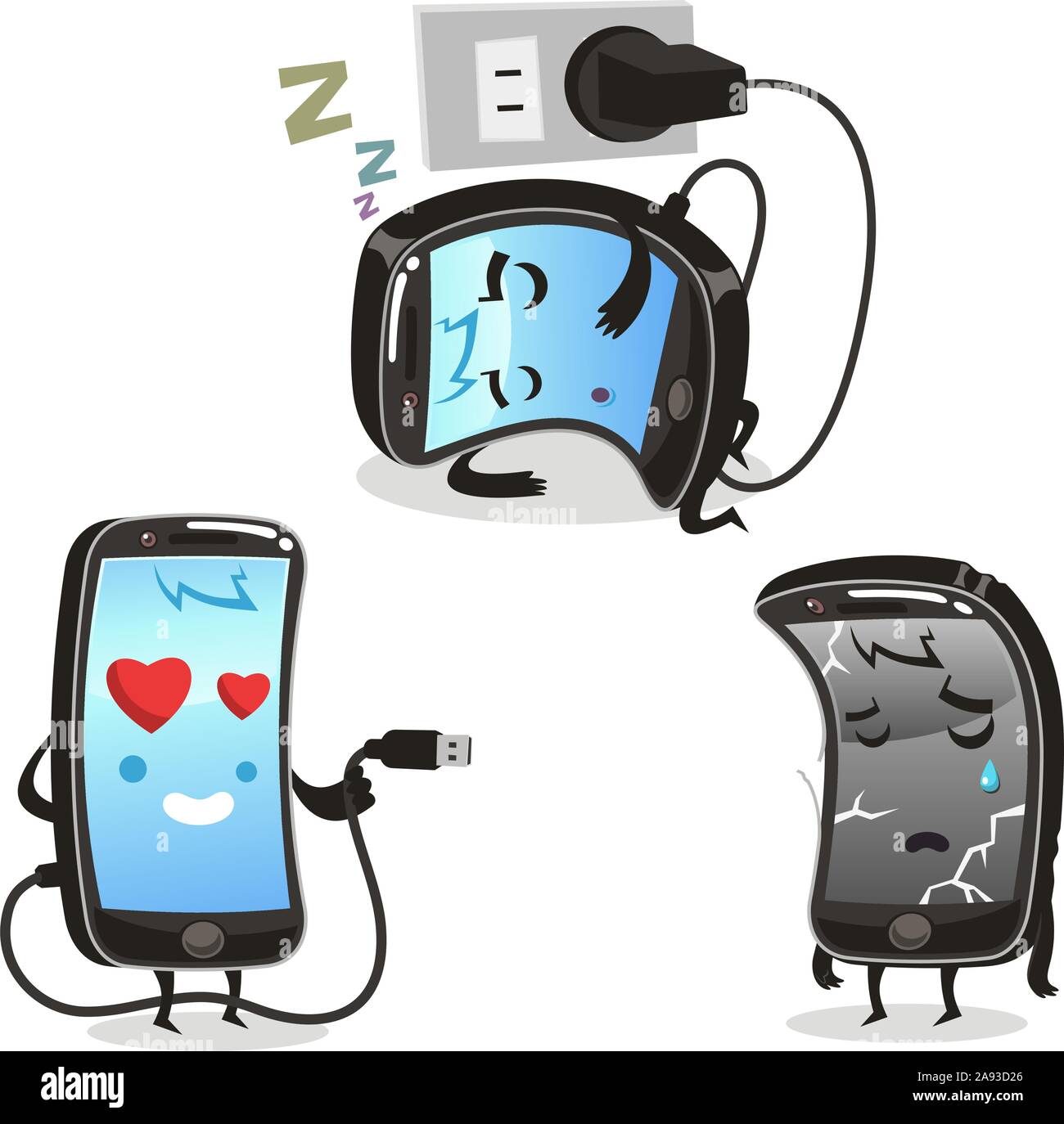 Smartphone mobile telephone, vector illustration cartoon Stock Vector ...