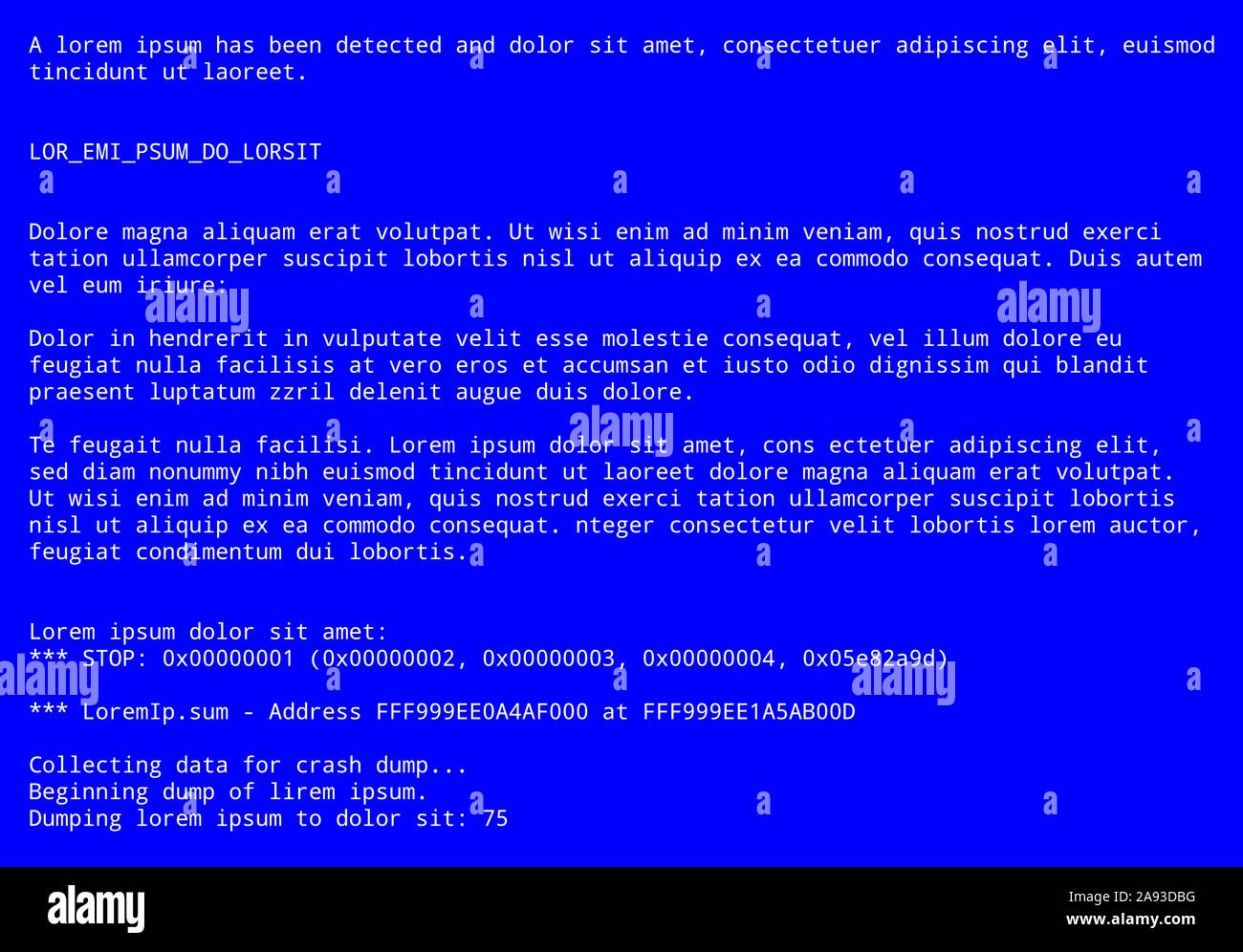 Laptop broken blue screen vector Stock Vector Images - Alamy