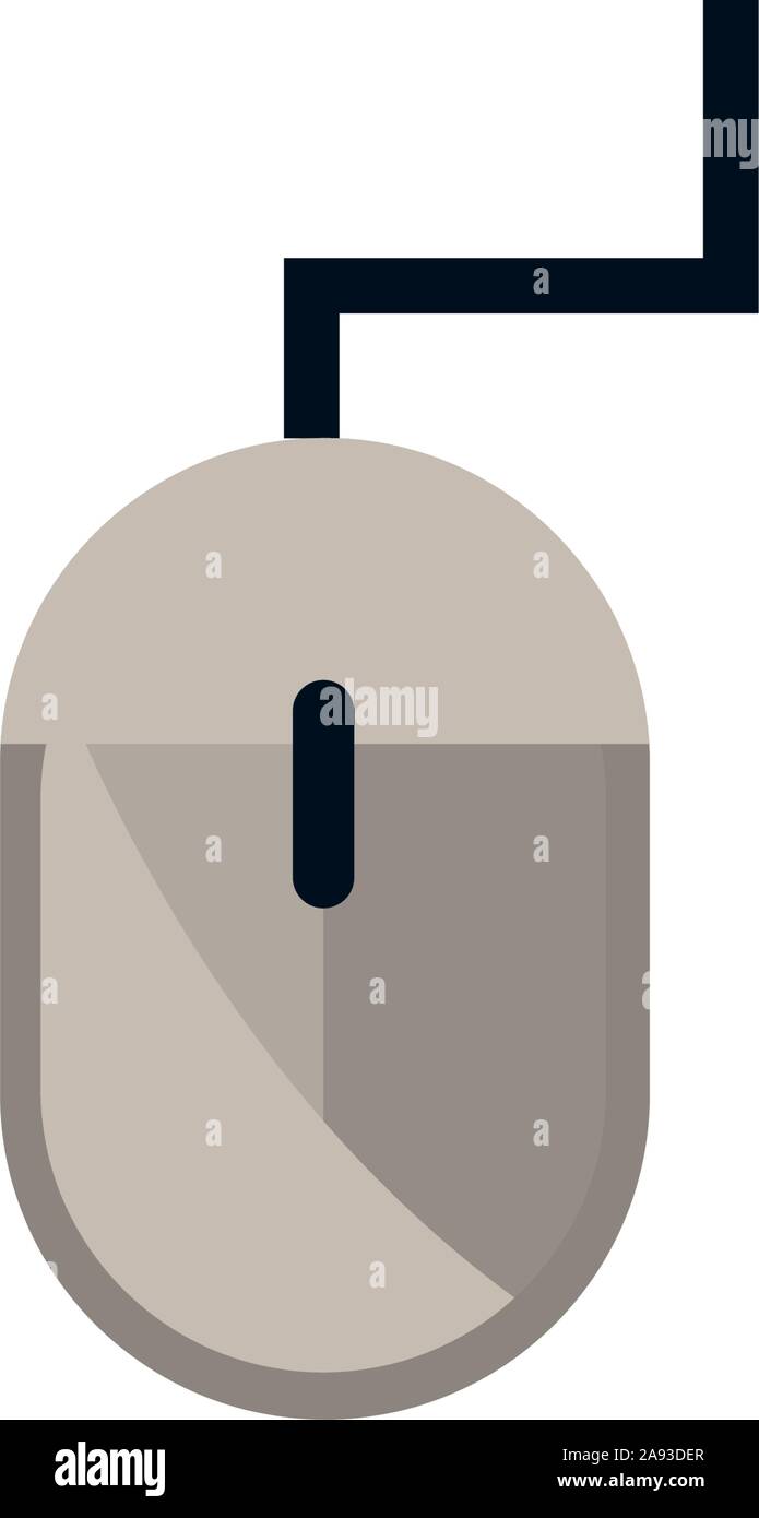 mouse gadget office work business equipment icon vector illustration ...