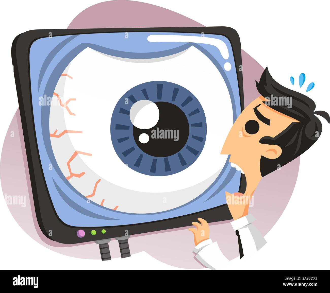 Eye looking computer screen Stock Vector Images - Alamy