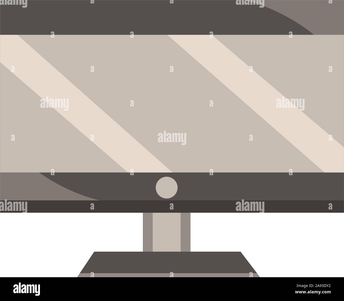 computer monitor office work business equipment icon vector ...