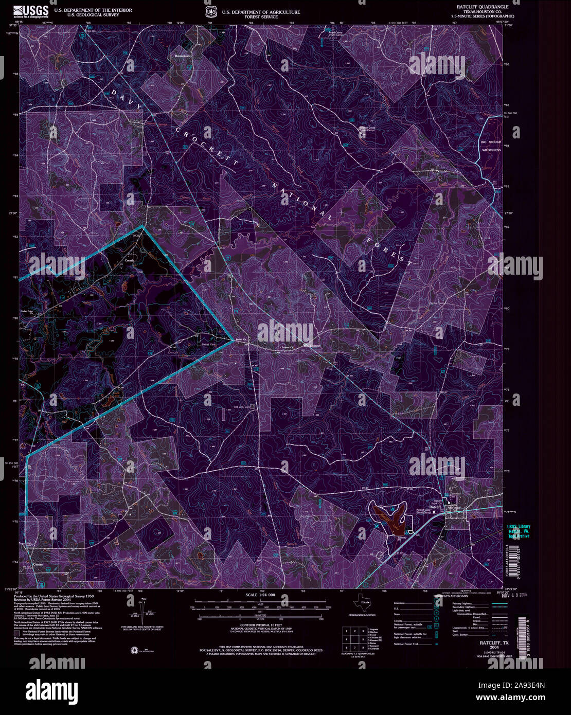 Map of ratcliff texas hi-res stock photography and images - Alamy