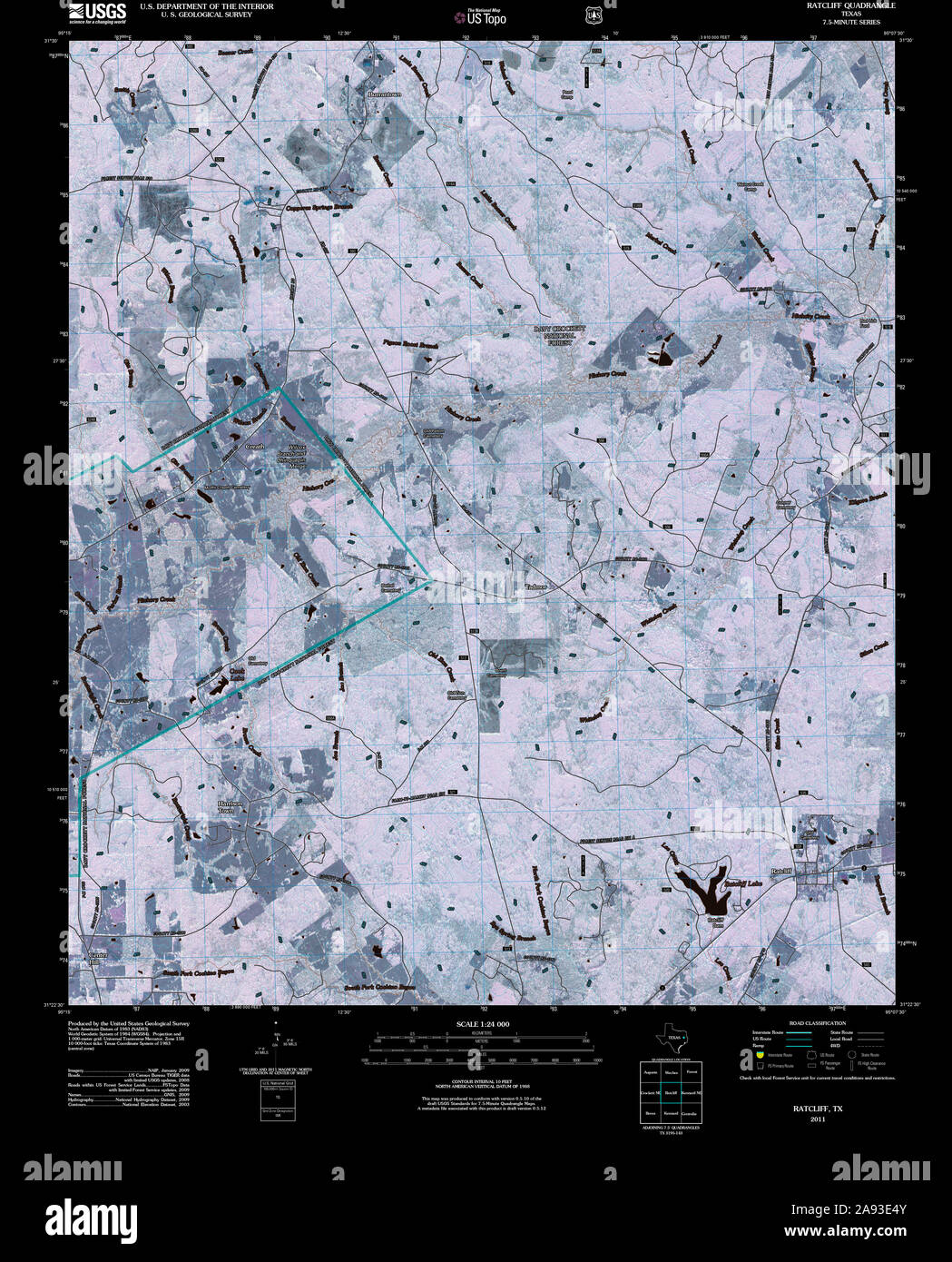 Map of ratcliff texas hi-res stock photography and images - Alamy