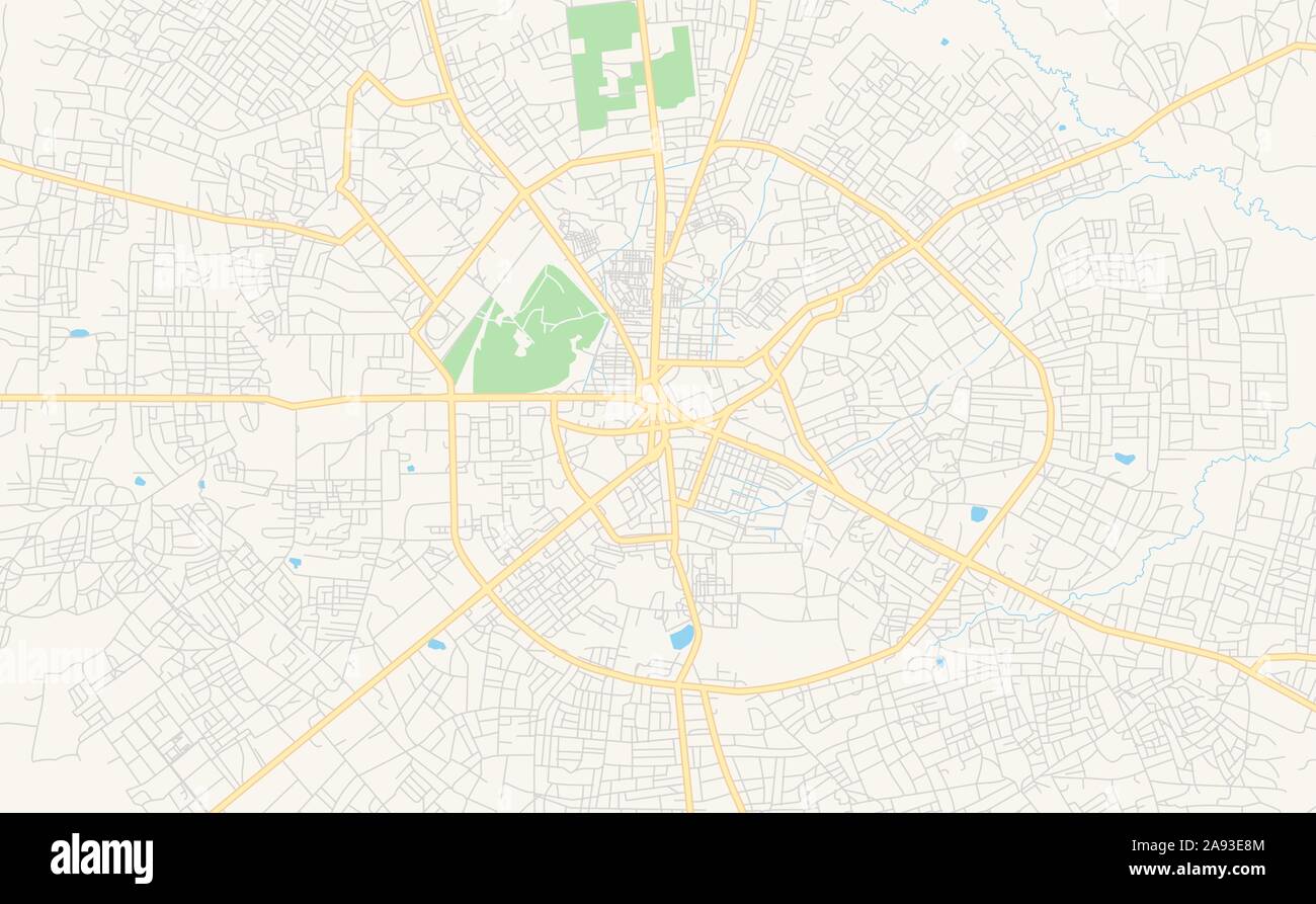 Printable street map of Tamale, Ghana. Map template for business use ...