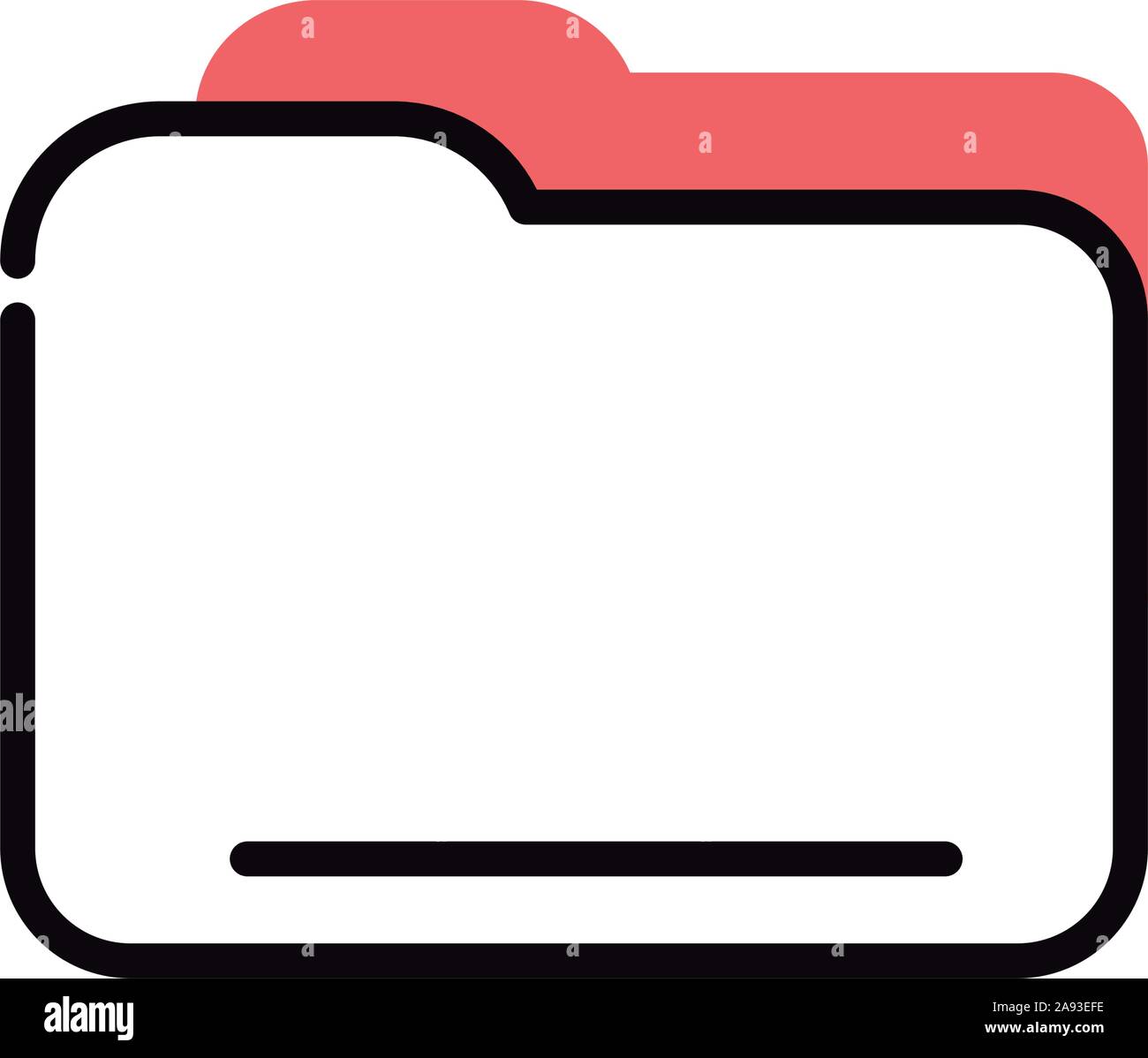 folder file social media icon line and fill vector illustration Stock ...