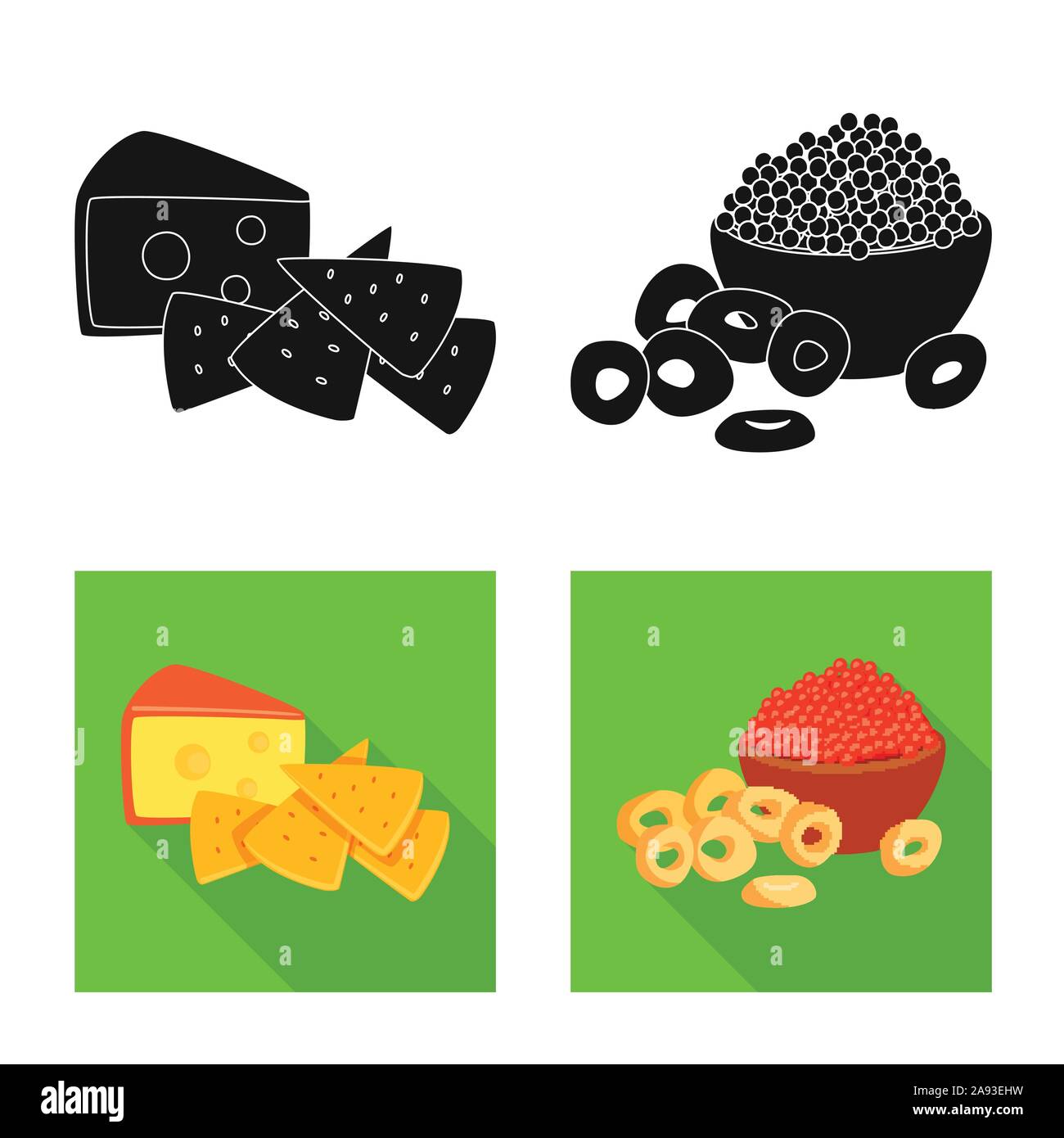 Isolated object of taste and seasonin icon. Set of taste and organic ...