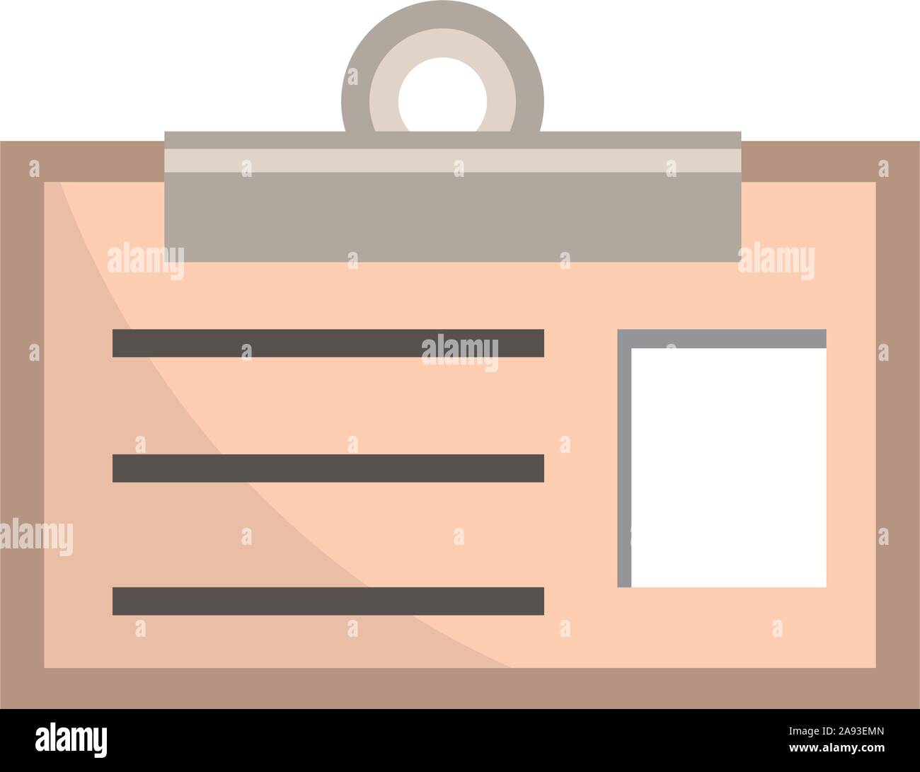 id card clip office work business equipment icon vector illustration ...