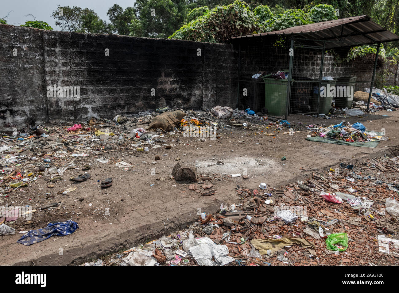 Culture shock India, Garbage and poverty in Margao, Goa, India Stock ...