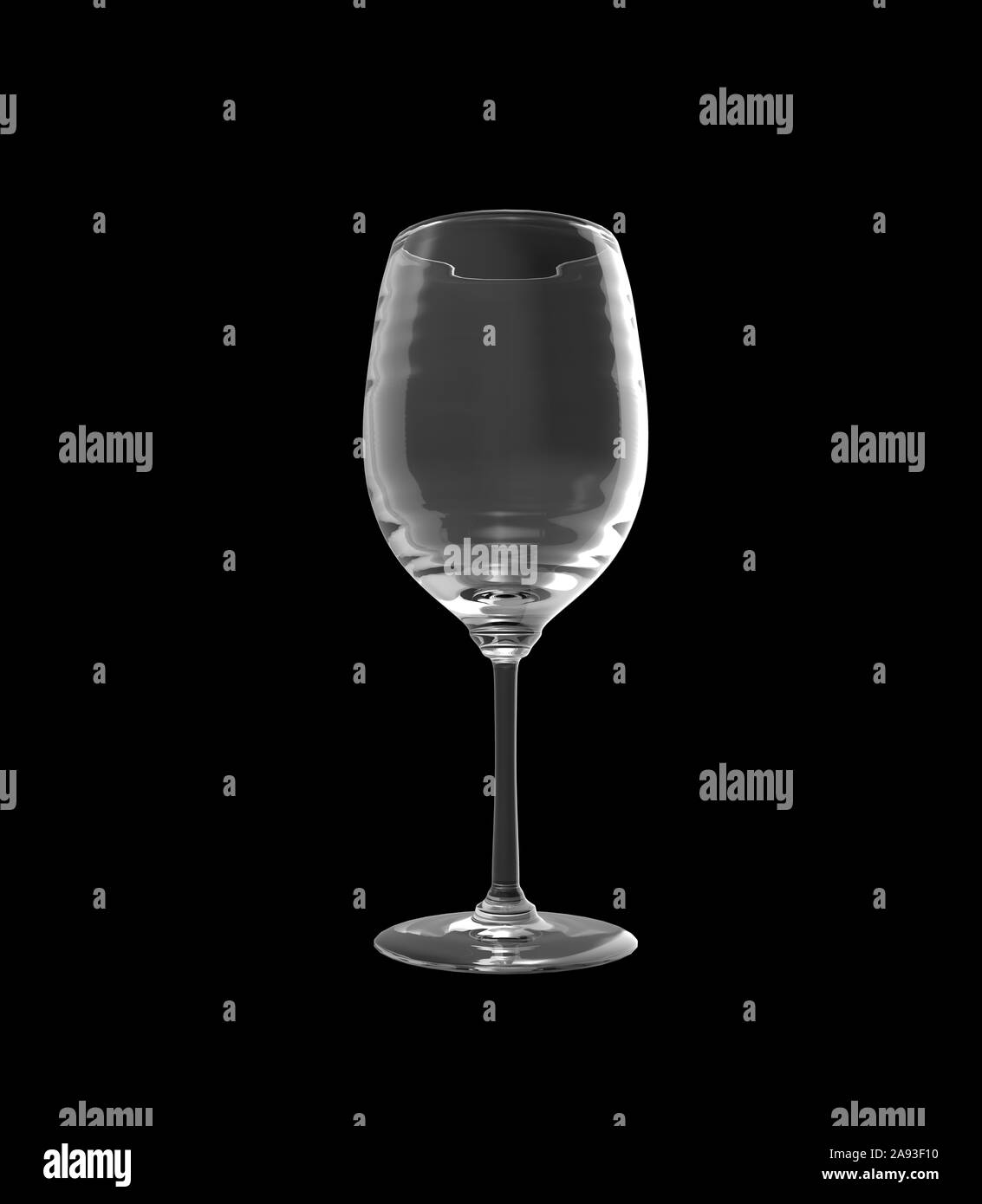 Empty Glass Studio Shot 3D Renderin Stock Photo - Alamy