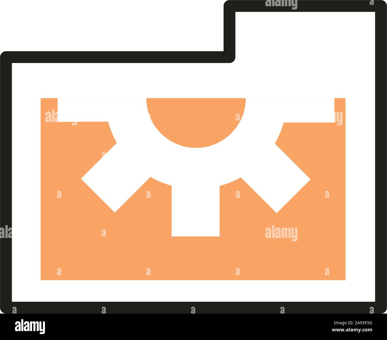 folder file web development icon vector illustration line and fill ...