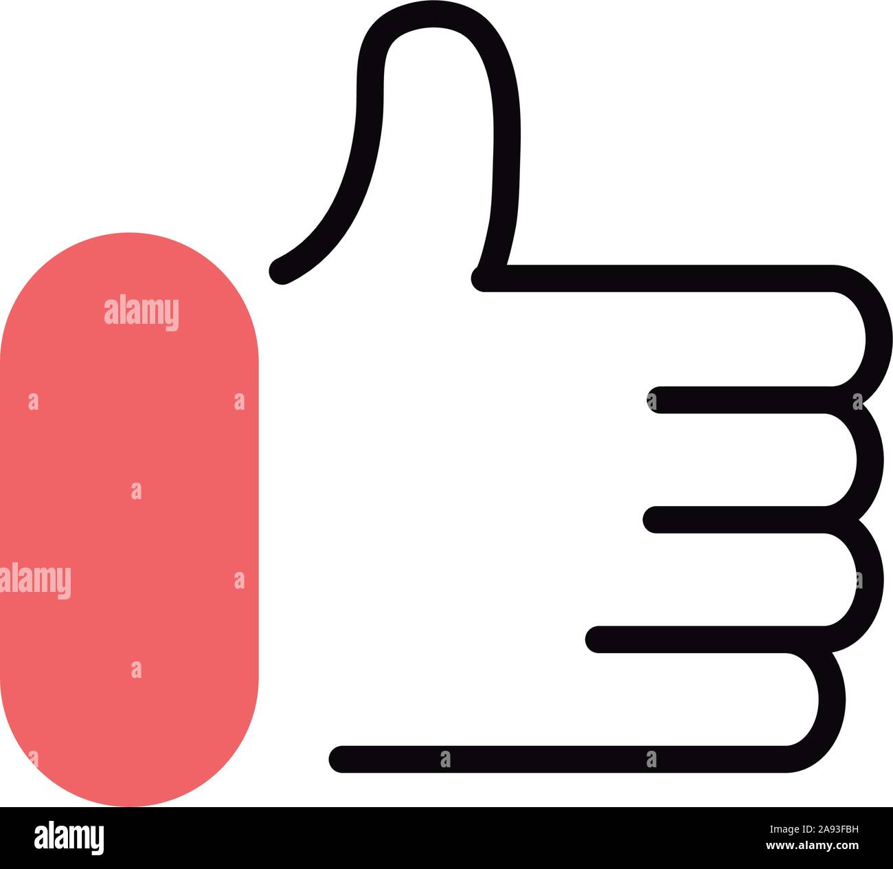 like hand social media icon line and fill vector illustration Stock ...