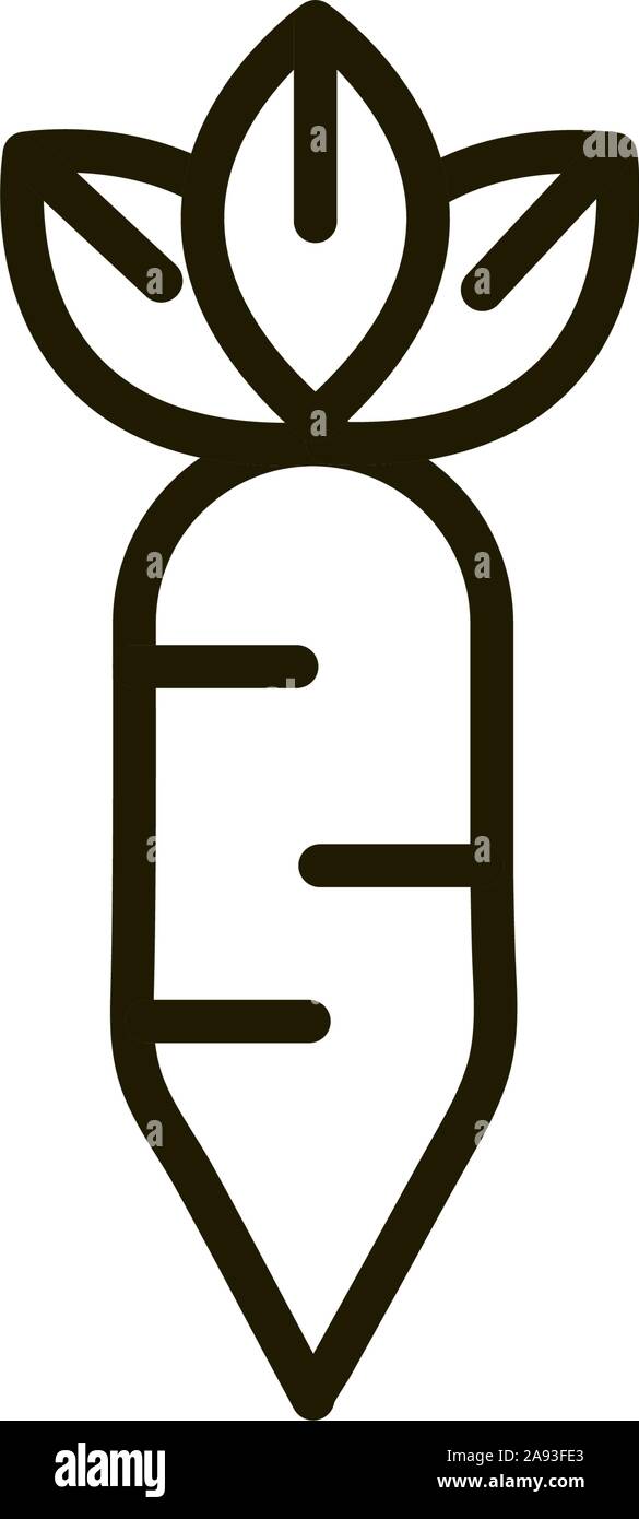 carrots rural agriculture thick line vector illustration Stock Vector ...