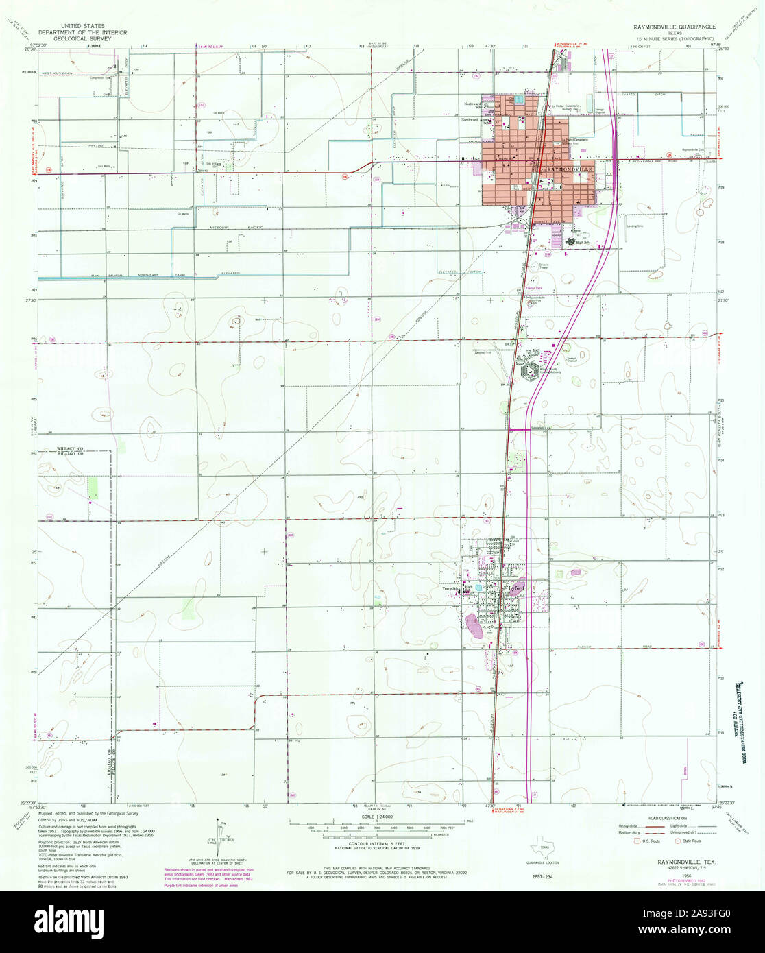 Map of raymondville texas hi-res stock photography and images - Alamy