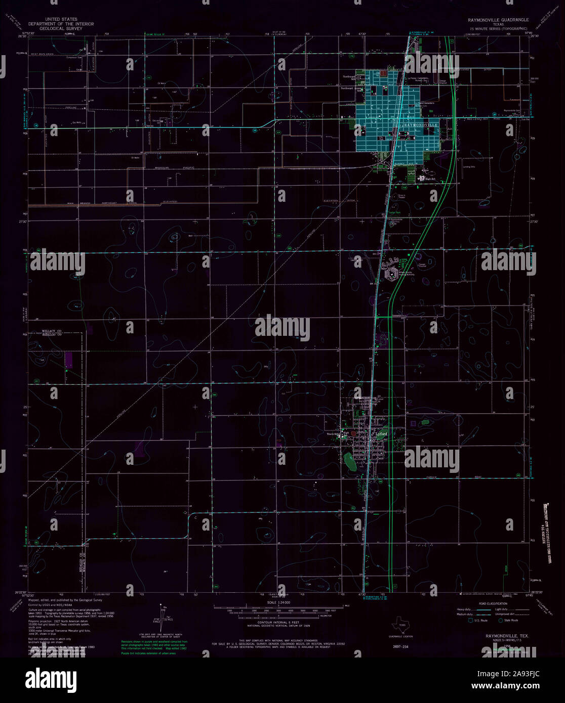 Map of raymondville texas hi-res stock photography and images - Alamy